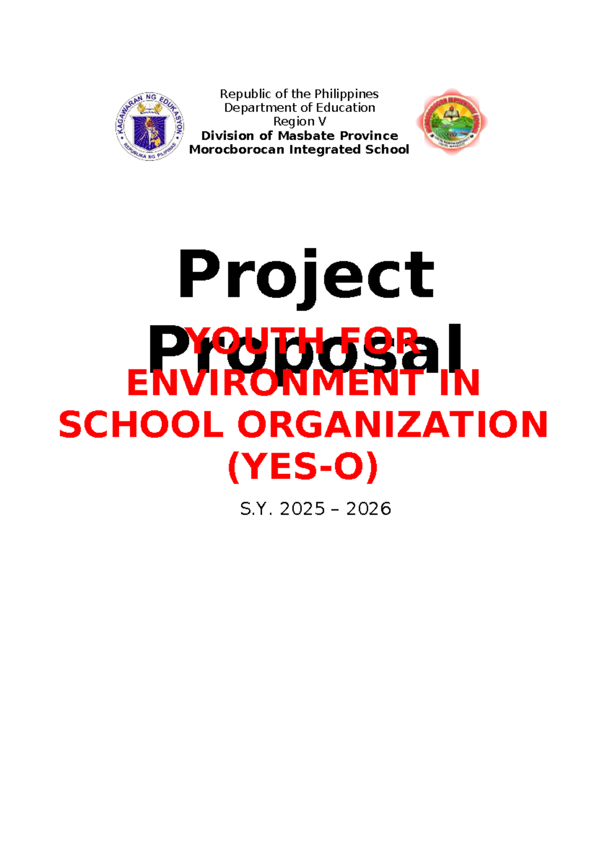 Project Proposal: Tree Planting Initiative for S.Y. 2025-2026 - Studocu