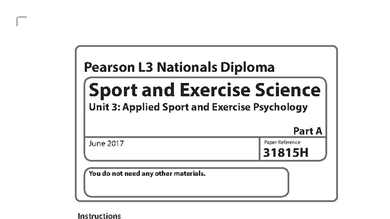 Past exam paper Unit 3 - June 2017 - You do not need any other ...