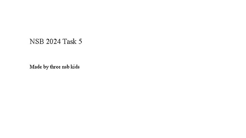 NSB 2024 Task 5: Chemistry Exam Paper with Solutions - Studocu