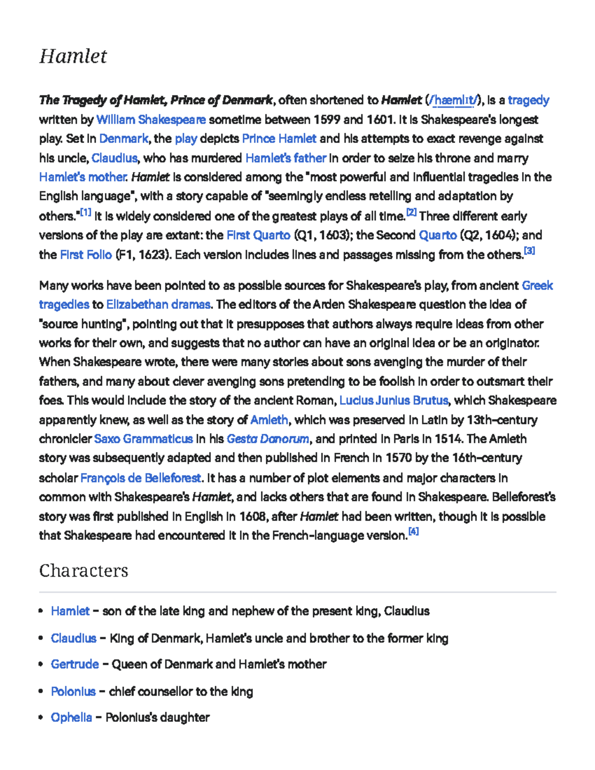 Hamlet (ENG 101) - A Comprehensive Study of Shakespeare's Tragedy - Studocu