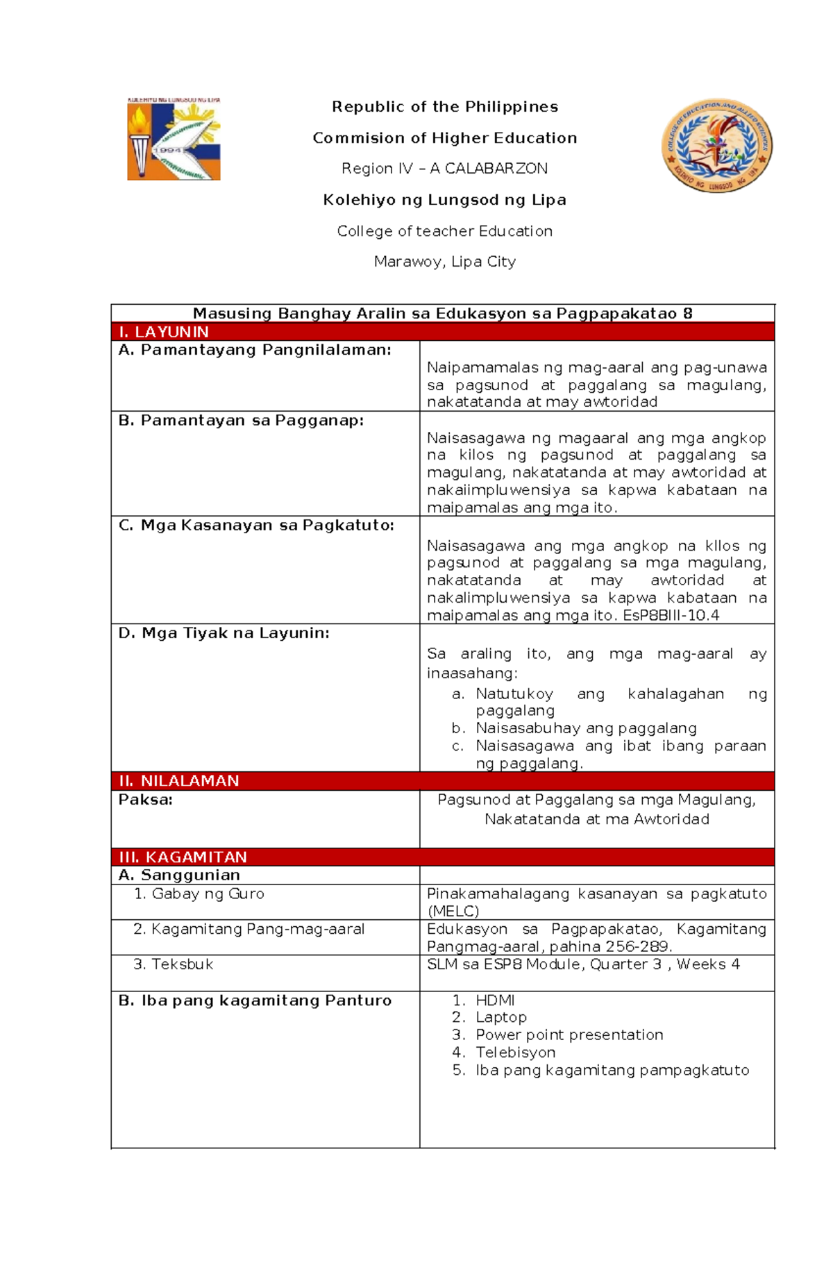10 - education - Republic of the Philippines Commision of Higher ...