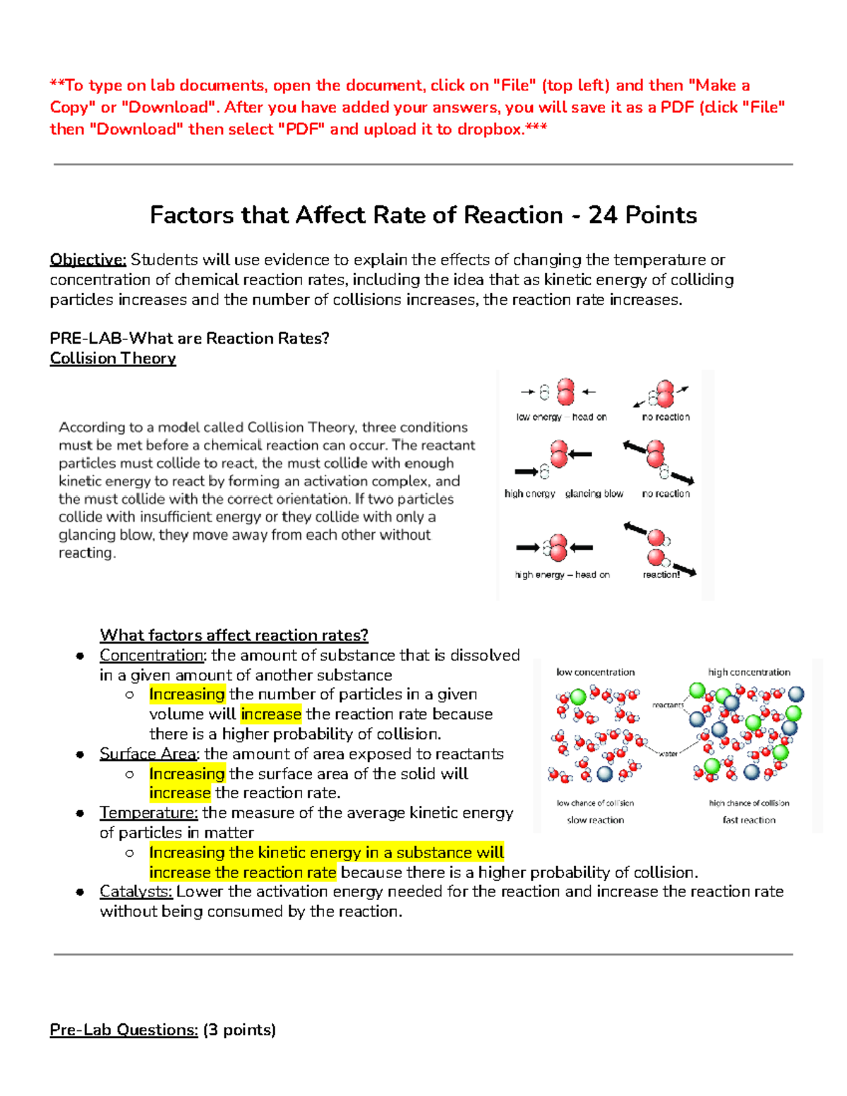 Chemistry 101: Factors Influencing Reaction Rates - Portfolio 23-24 ...