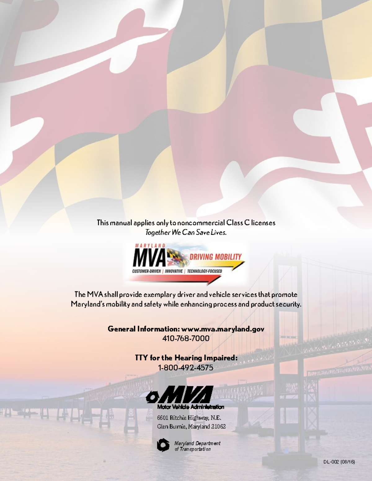 Maryland Driver Manual: Class C License Guidelines and Safety Tips ...