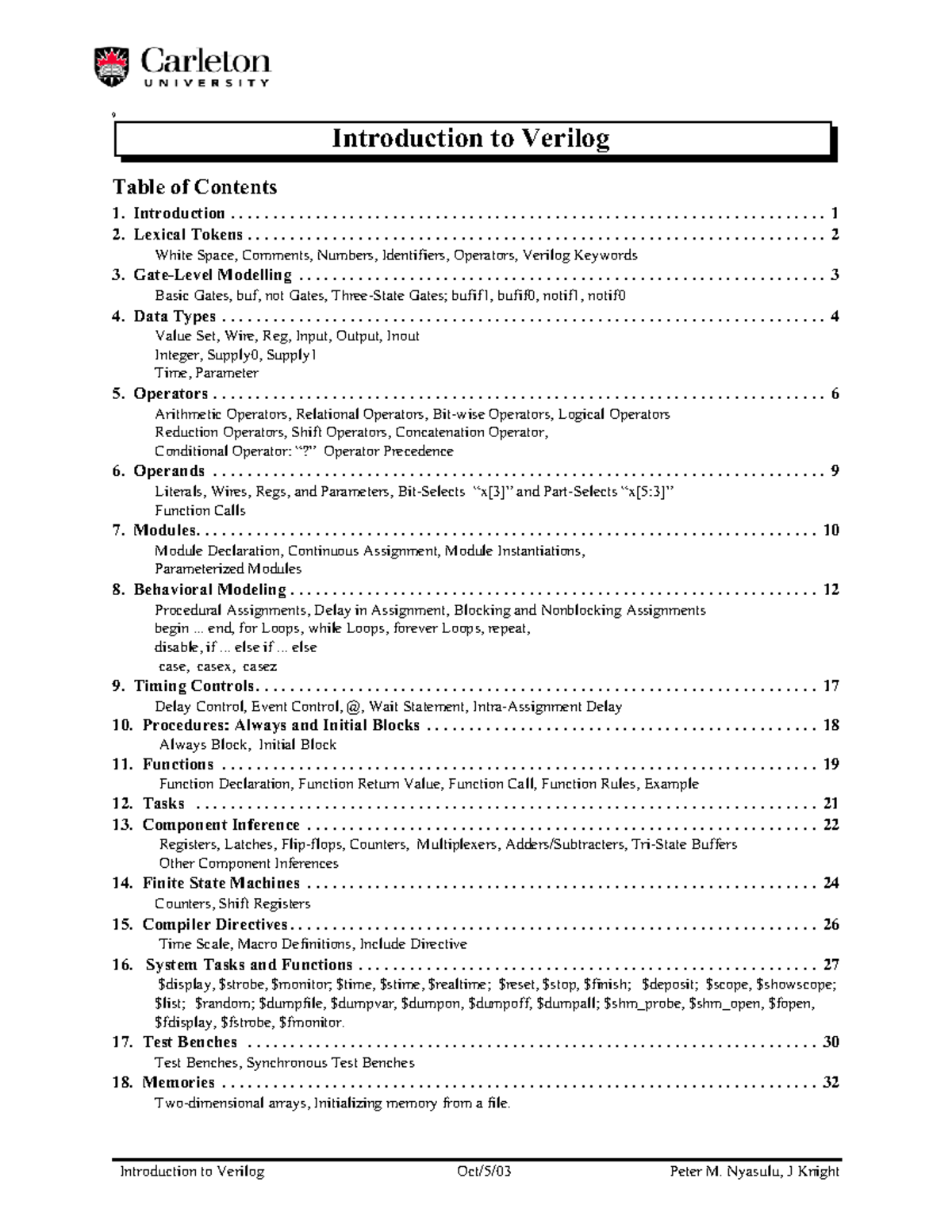 Verilog Reference Guide (CSE 101) - Introduction and Key Concepts - Studocu