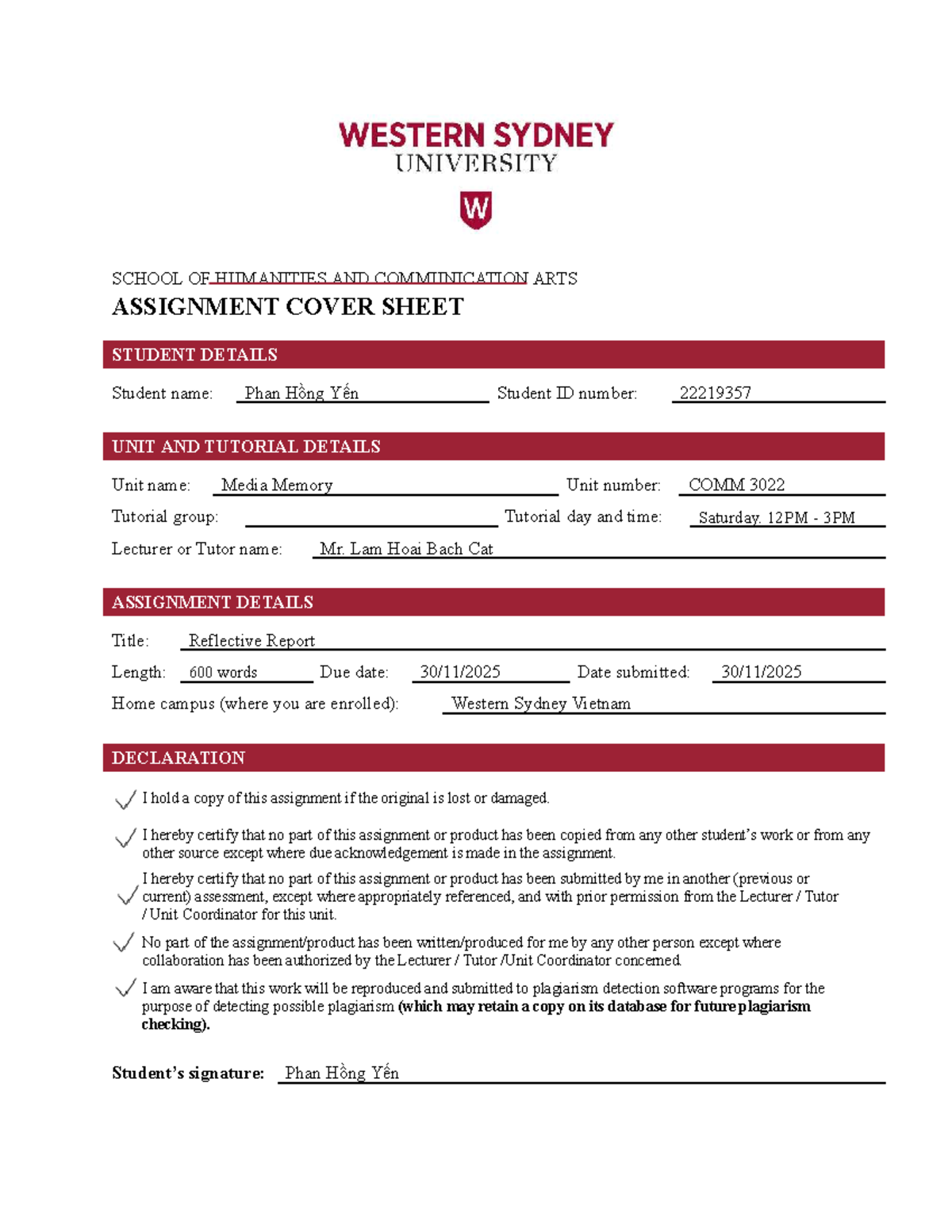COMM 3022 Reflective Report on Media Memory Group Project - Studocu