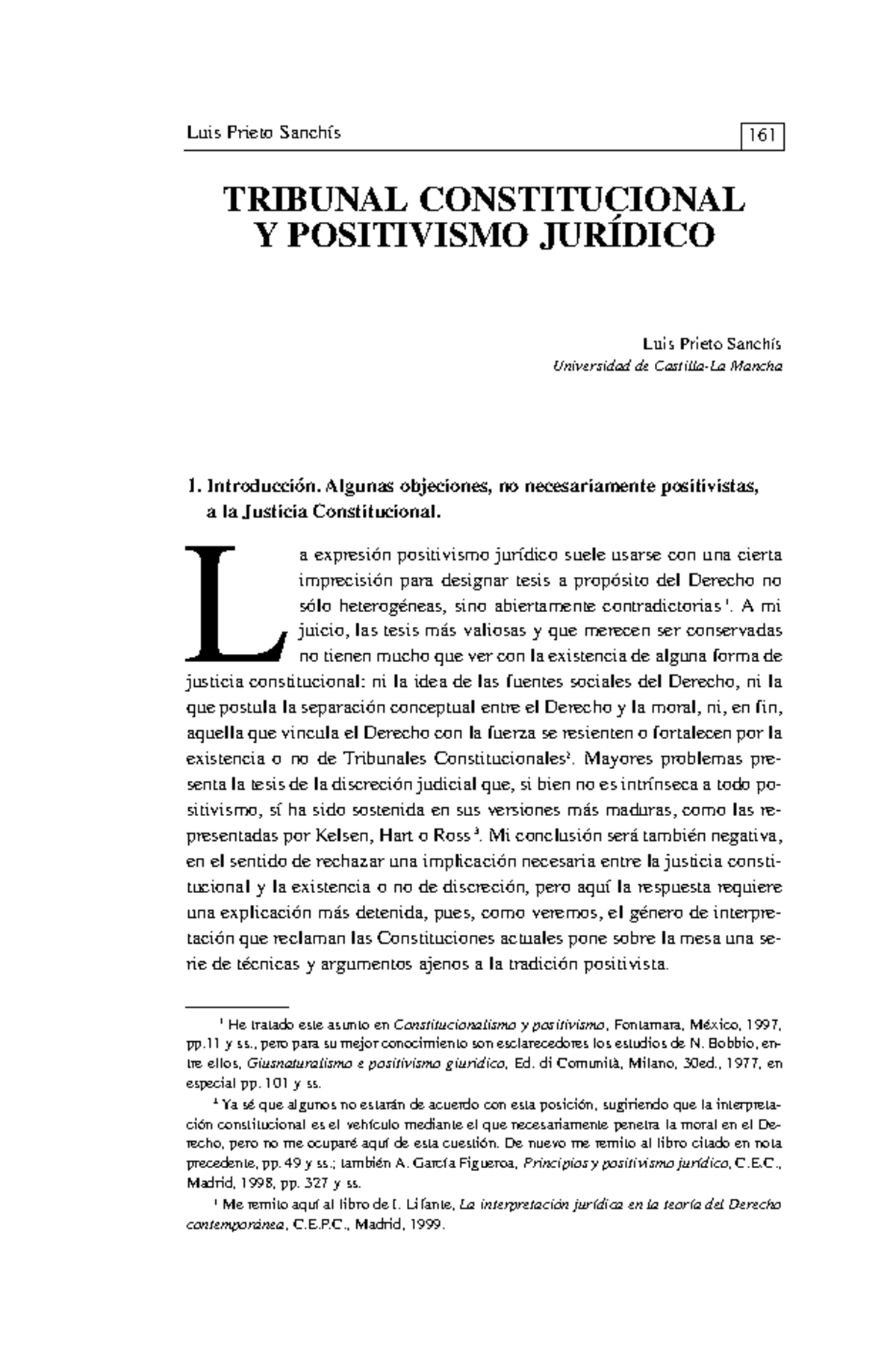 TRIBUNAL CONSTITUCIONAL Y POSITIVISMO JURÍDICO: Análisis Crítico - Studocu