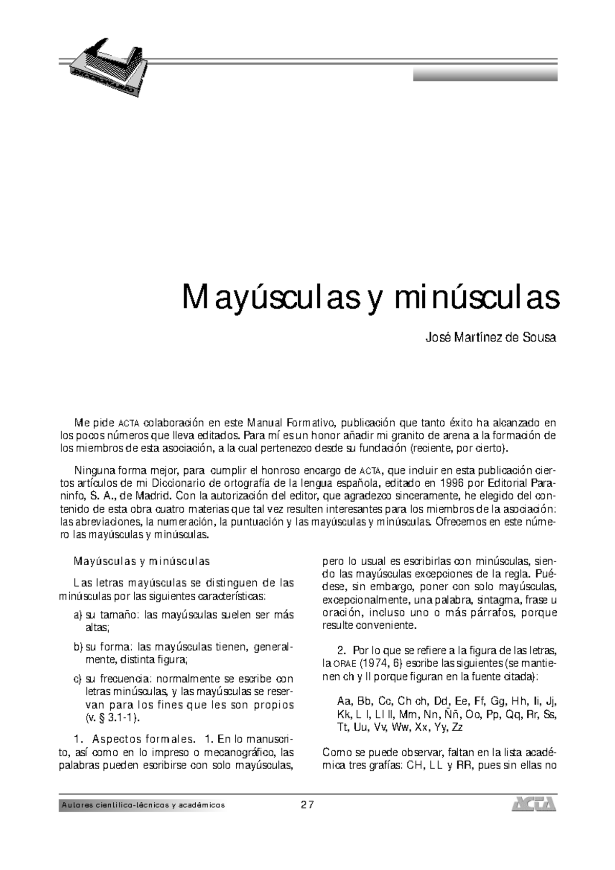 Guía sobre el Uso de Mayúsculas y Minúsculas en Español - Studocu