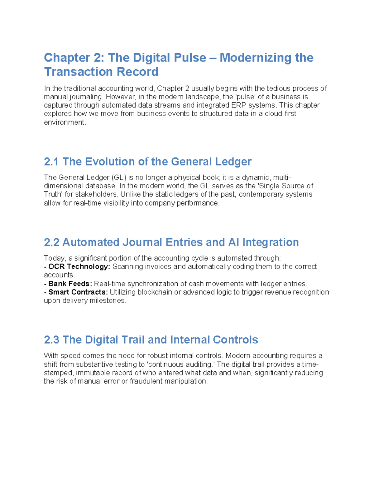 Chapter 2: The Digital Pulse in Modern Accounting (ACCT 101) - Studocu
