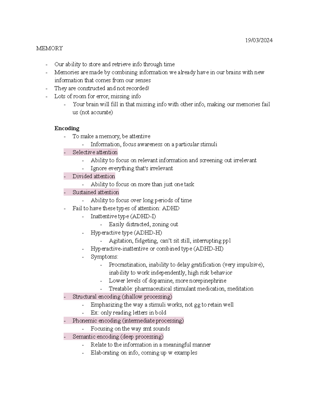 Chapter 6: Understanding Memory Processes and Failures - Studocu