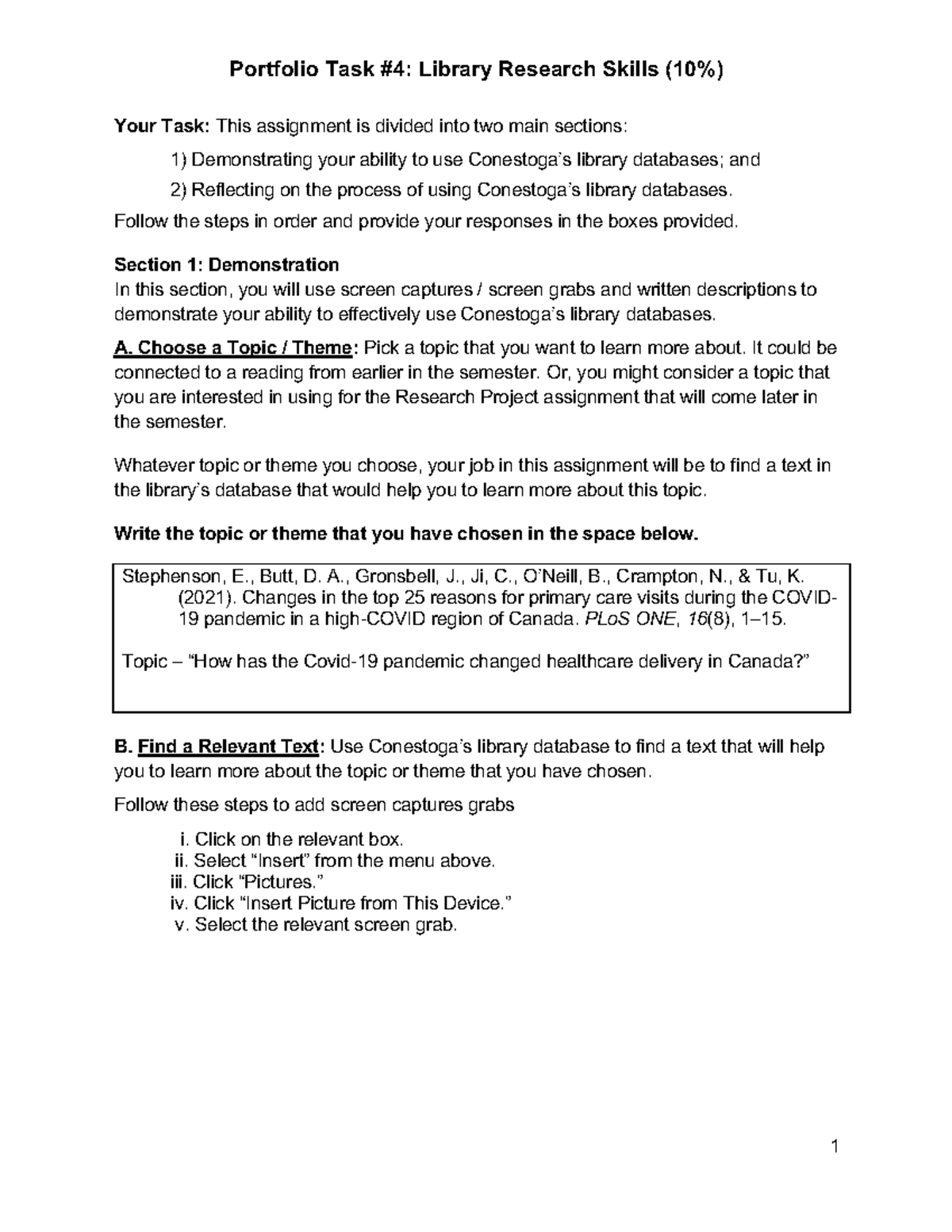 Portfolio Task #4: Library Research Skills Reflection - F21 - Studocu
