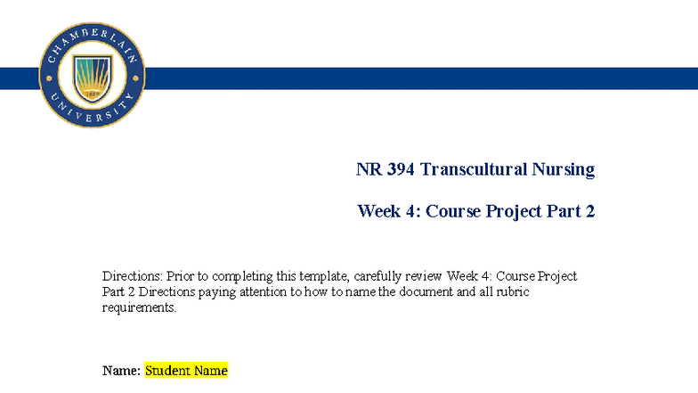 NR 394 Week 4 Course Project Part 2: Addressing Obesity in Hispanics ...