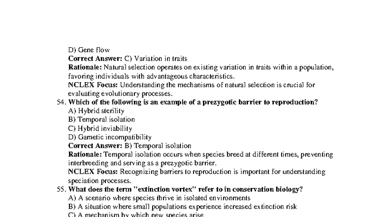 Genetics Test Bank: Key Concepts & NCLEX Focus (2024) - Studocu