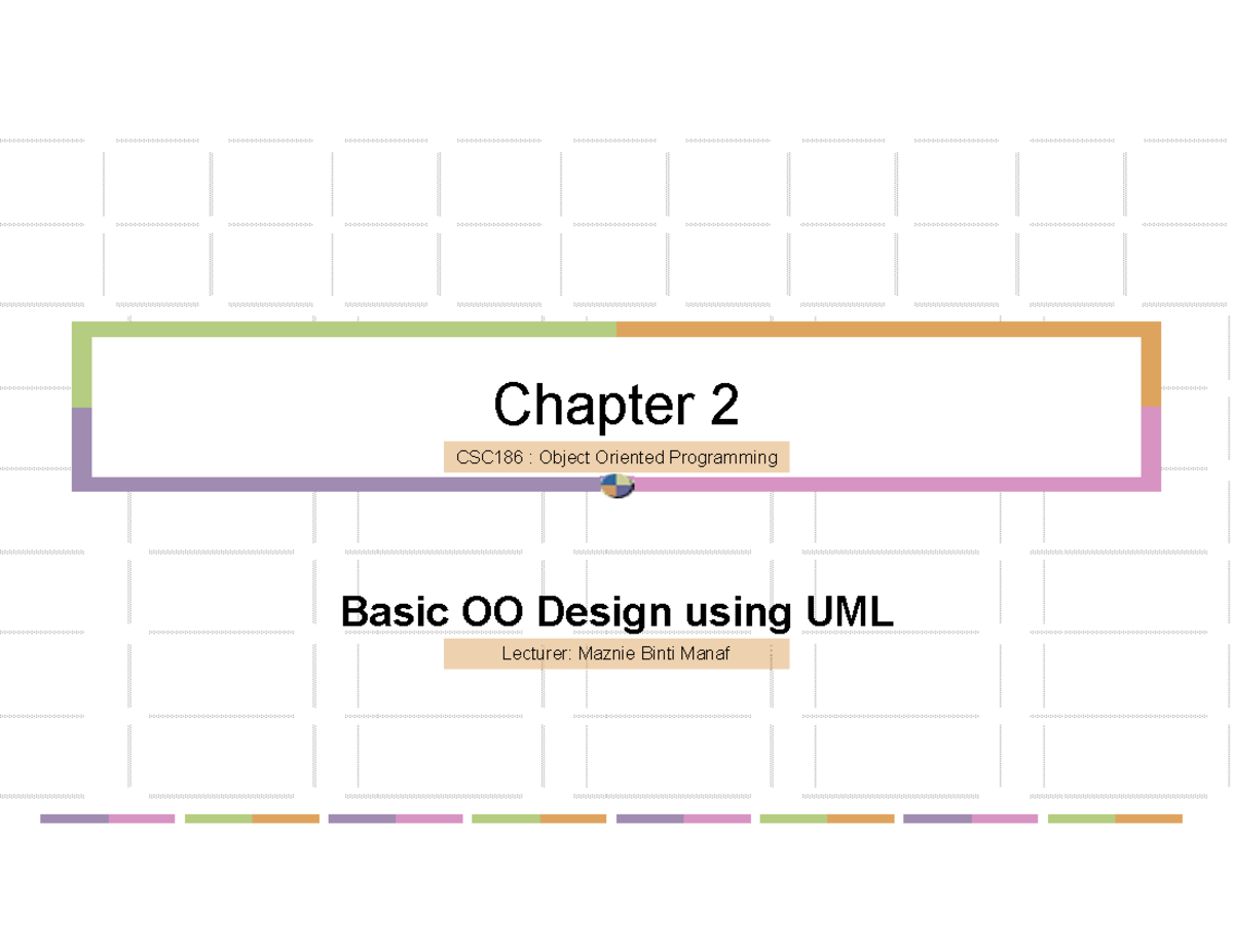 Ch2 Basic Oo Design Using Uml Chapter 2 Basic Oo Design Using Uml Csc186 Object Oriented