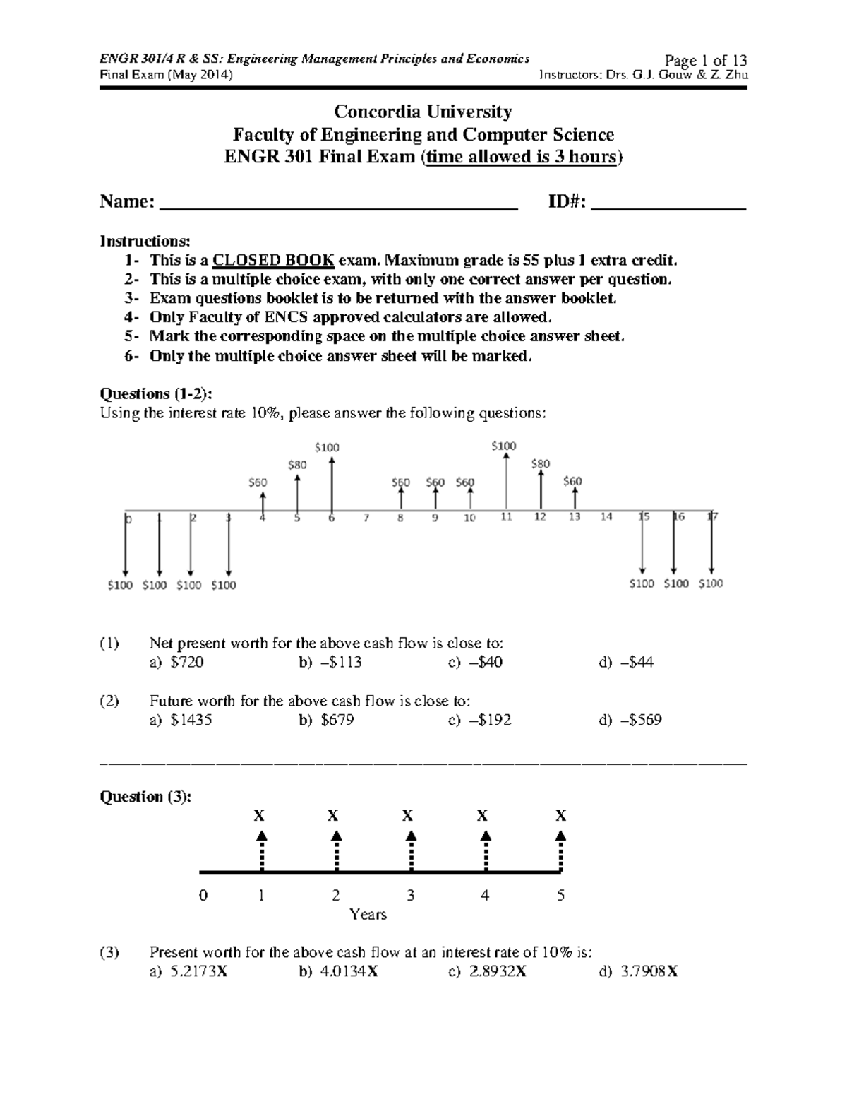 ENGR 301 Final Exam Study Guide - Key Topics and Questions - Studocu