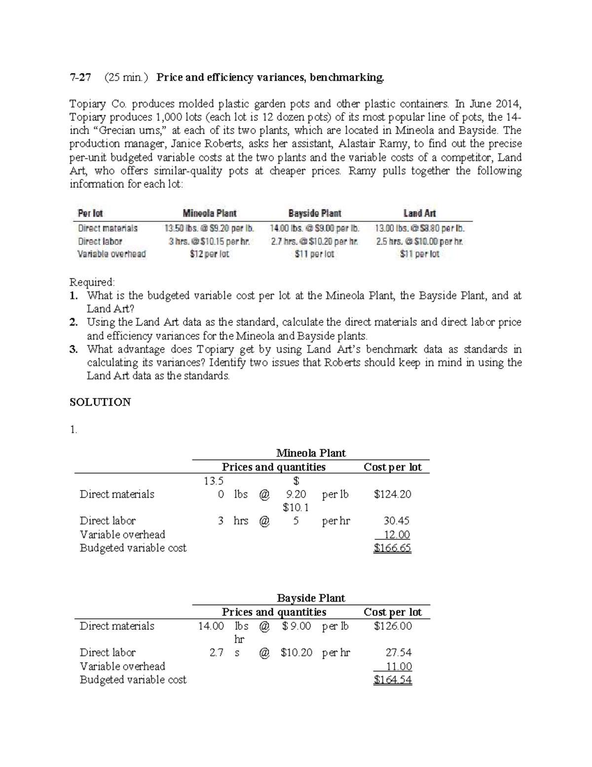 Chapter 7 - Price & Efficiency Variances Analysis (DBUIHIEAA) - Studocu