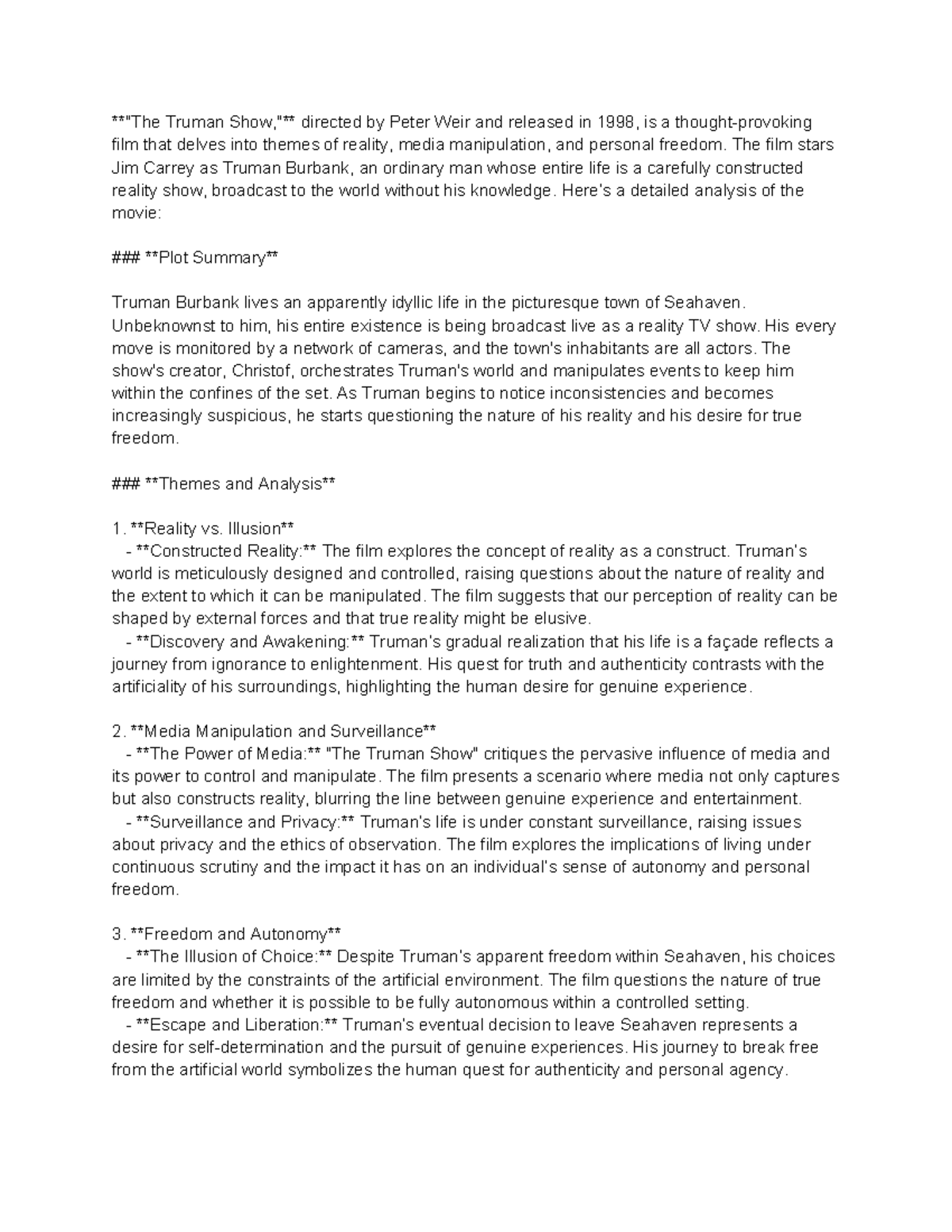 1.36 notes for class - Practice analyzing movies instead of books ...