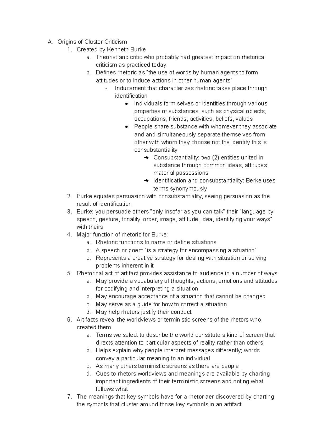 Cluster Criticism: Insights and Analysis - Spring 2023 - Studocu