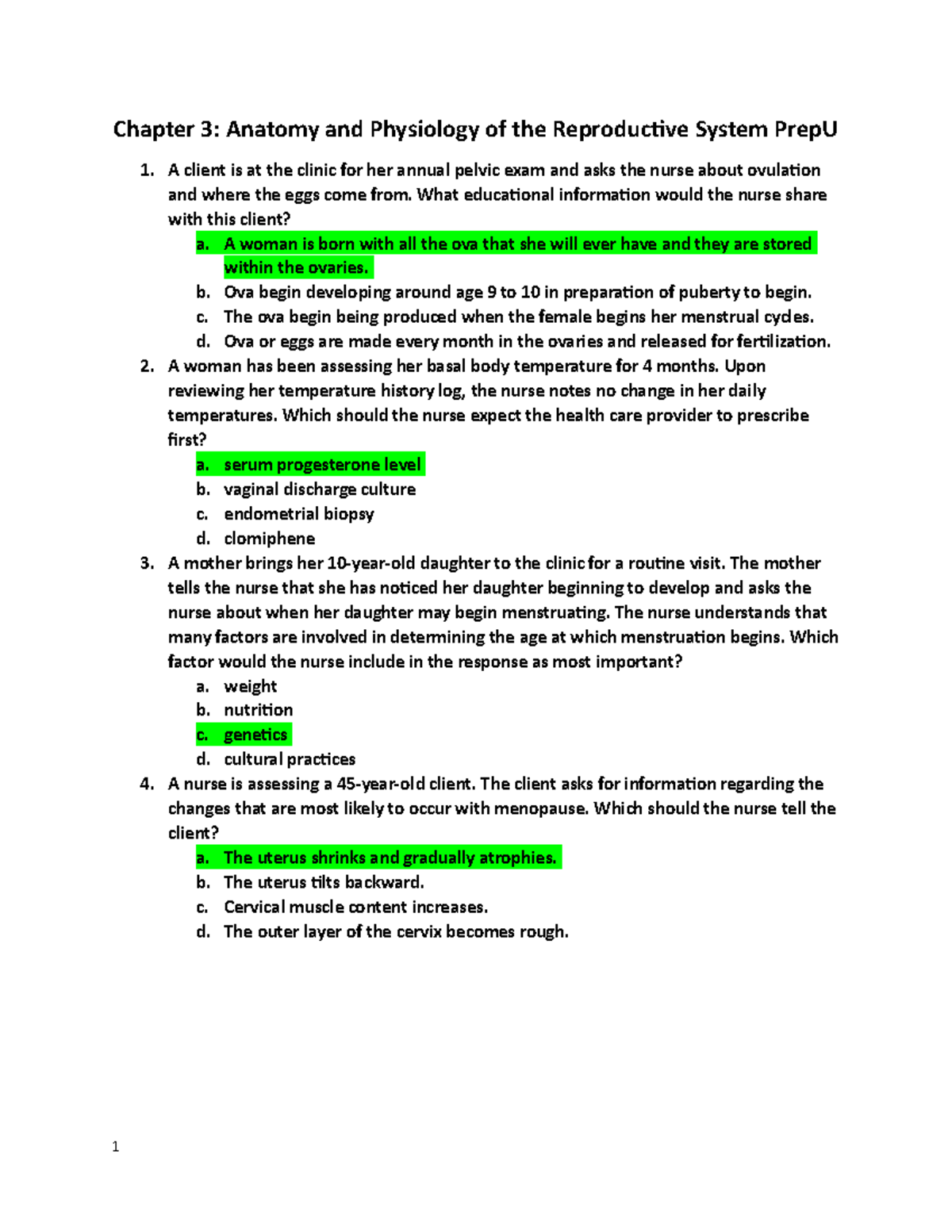 Anatomy and Physiology of the Reproductive System Exam Notes - Studocu
