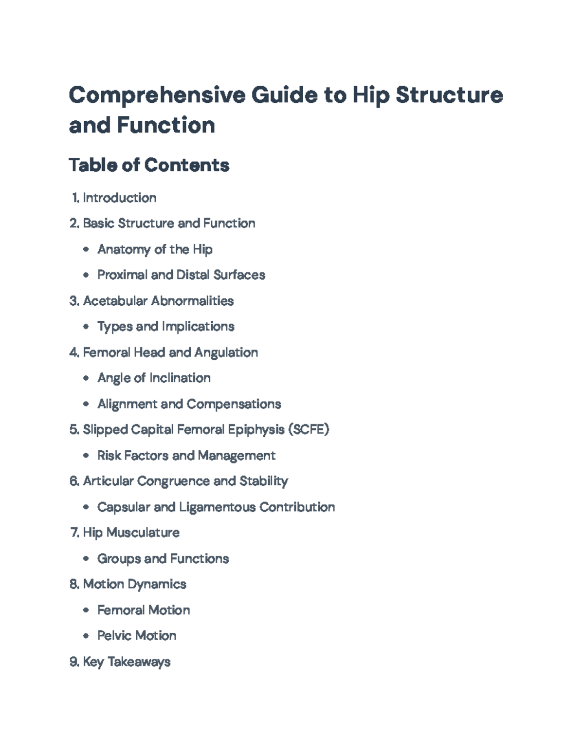 Comprehensive Guide to Hip Joint Anatomy and Dynamics - Comprehensive ...