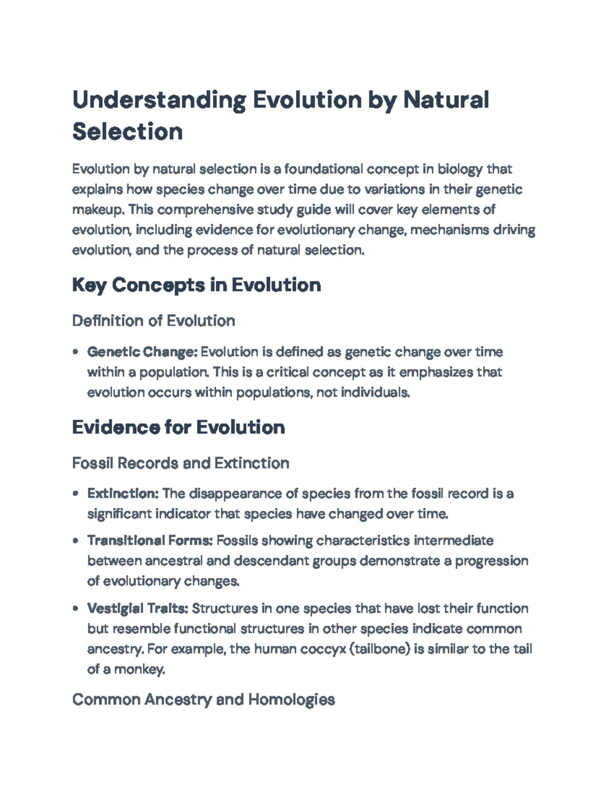 Understanding Evolution (BIO 101): Key Concepts & Processes of Natural ...