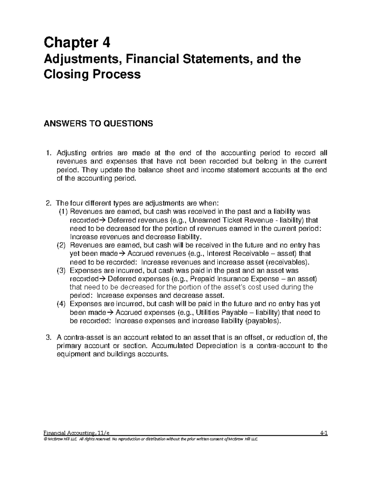 Financial Accounting 11/e: Chapter 1 Solutions Explained - Studocu