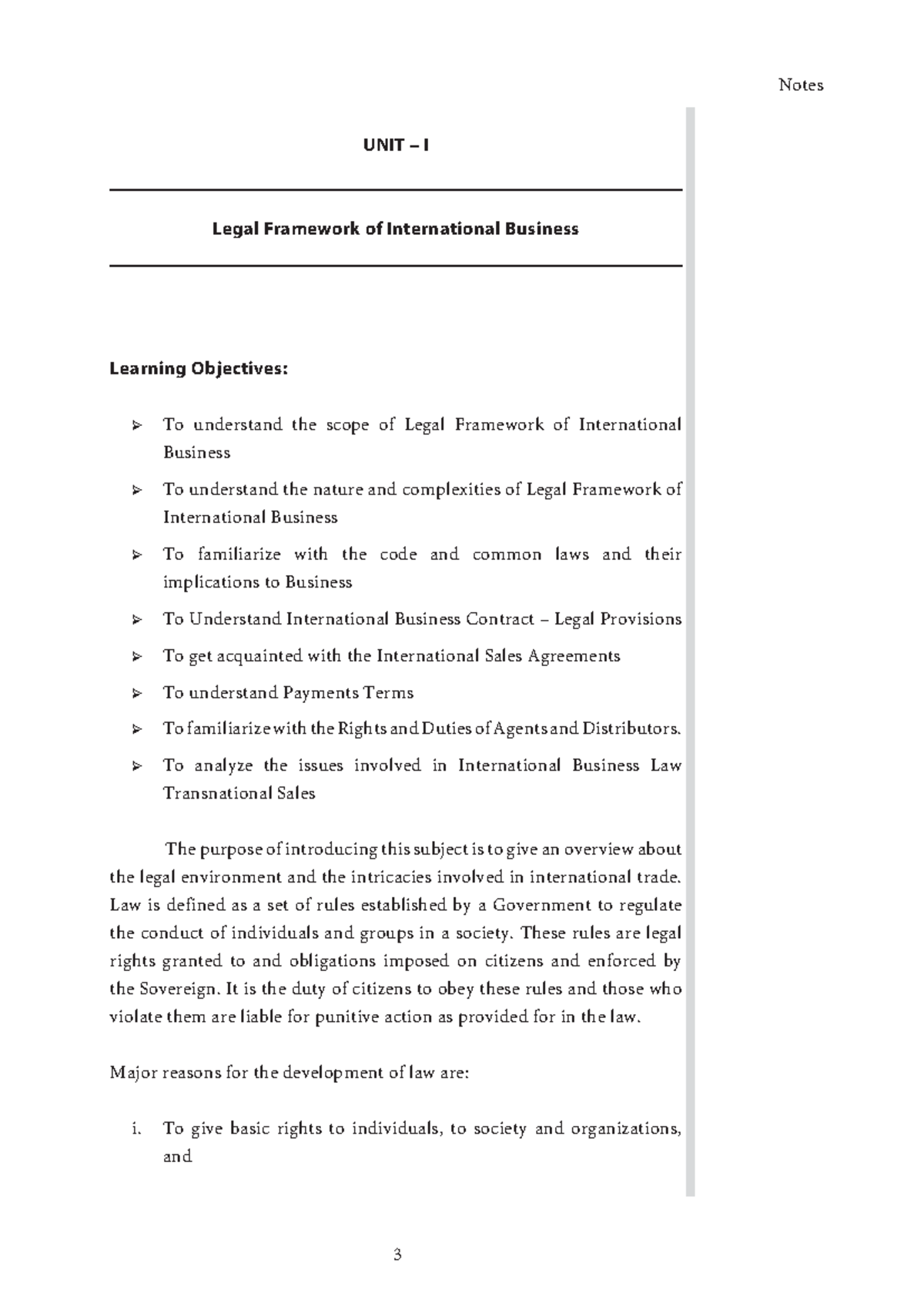 IBL(U1) - Comprehensive Lecture Notes on International Business Law ...