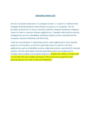 CI1000: Introduction to Computers - Week 1 Extra Credit Overview - Studocu