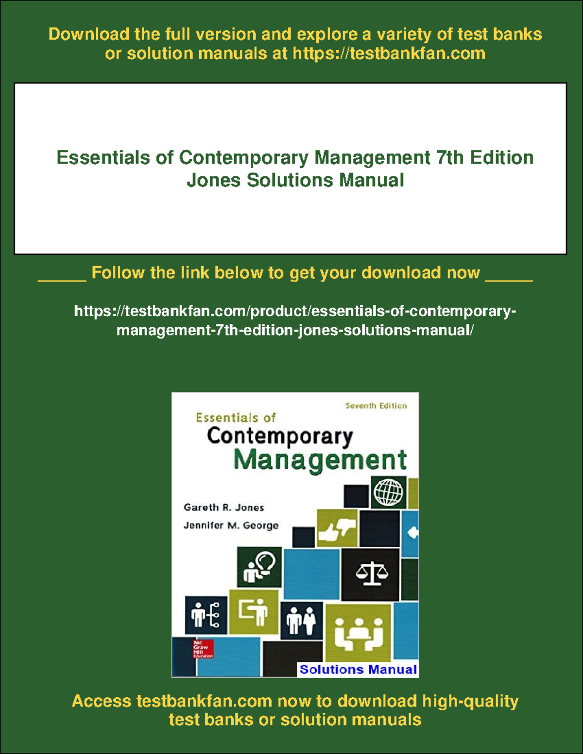 13909 - Essentials of contemporary management 7th edition jones ...