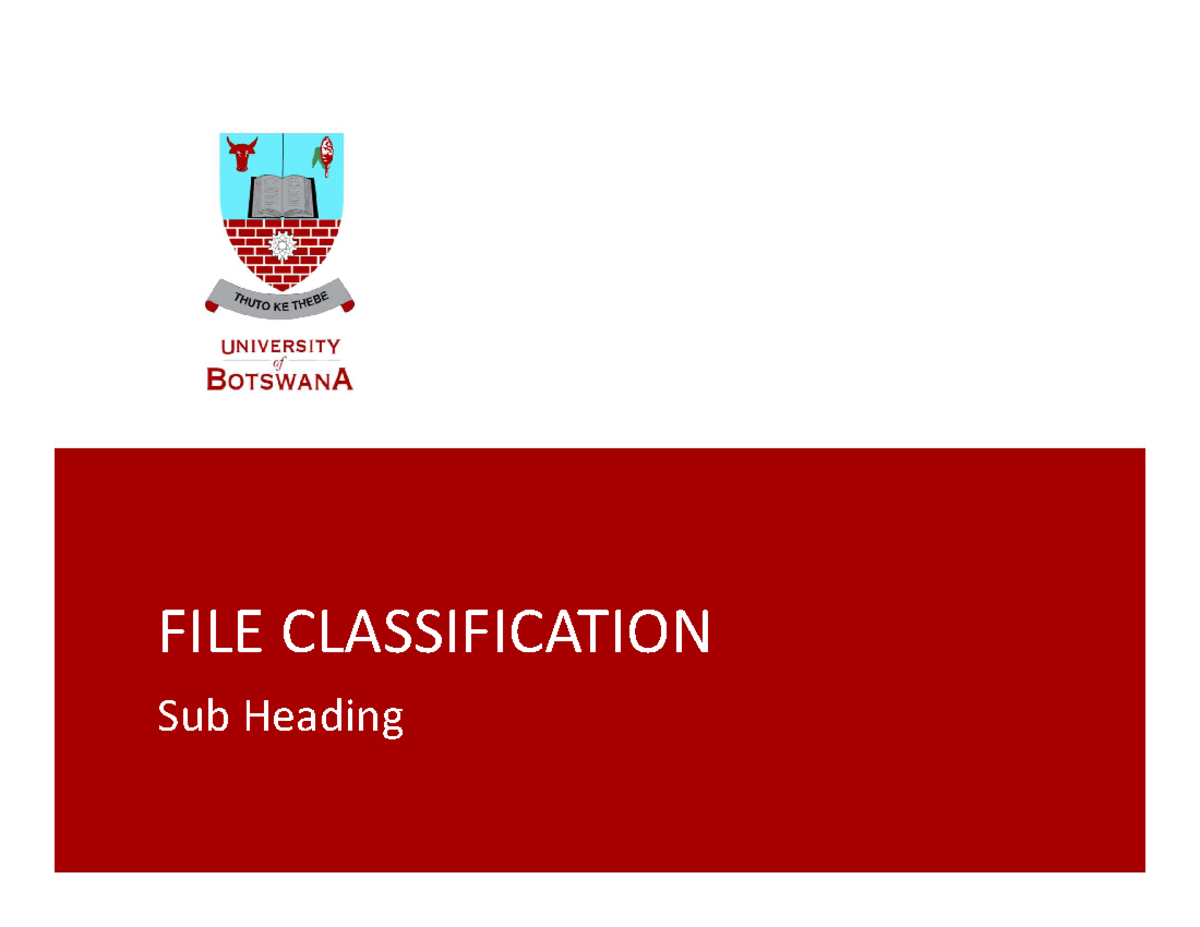 File Classification in Records Management: Key Concepts and Systems ...