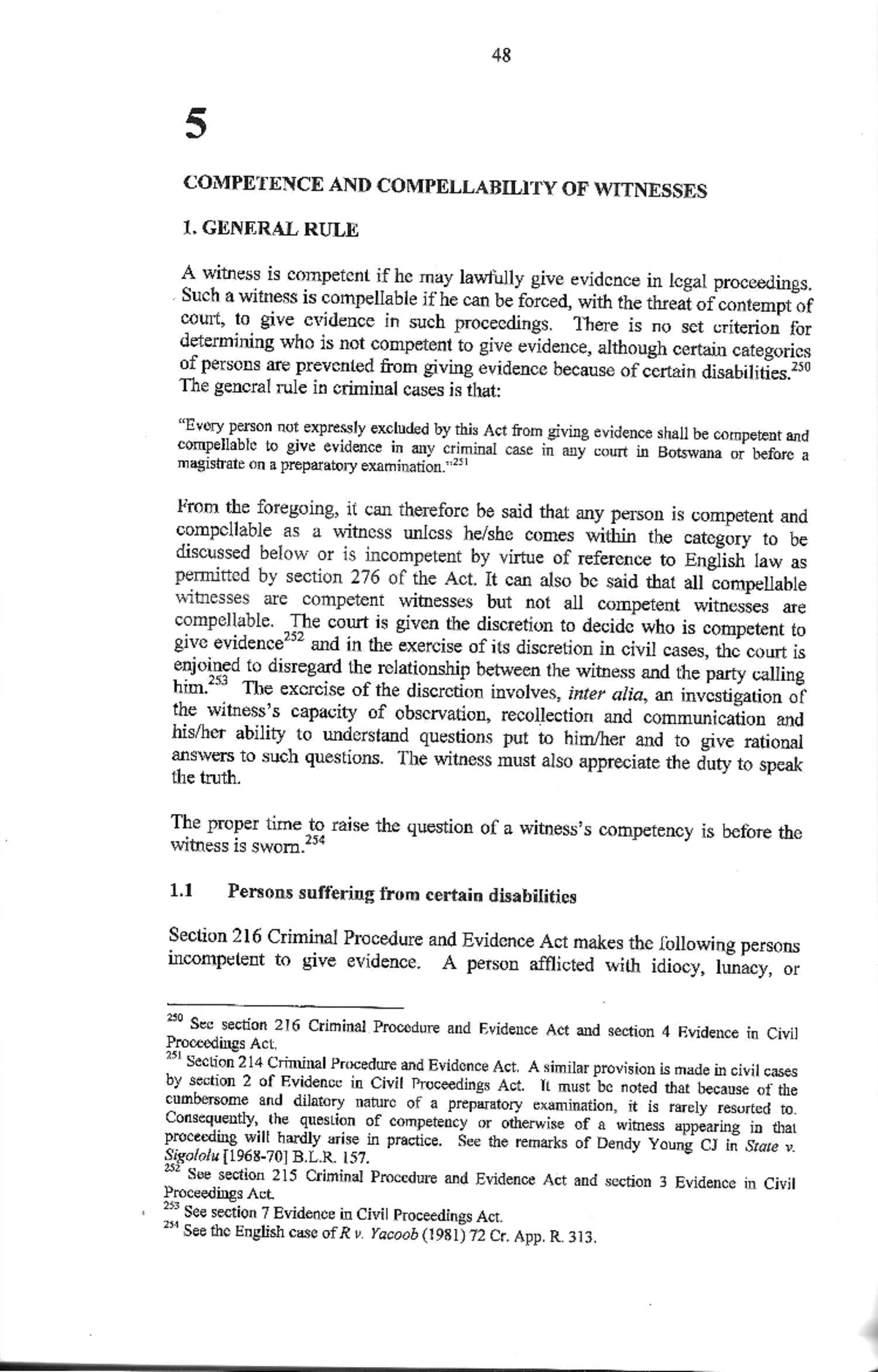 Chapter 5: Competence & Compellability of Witnesses in Legal ...