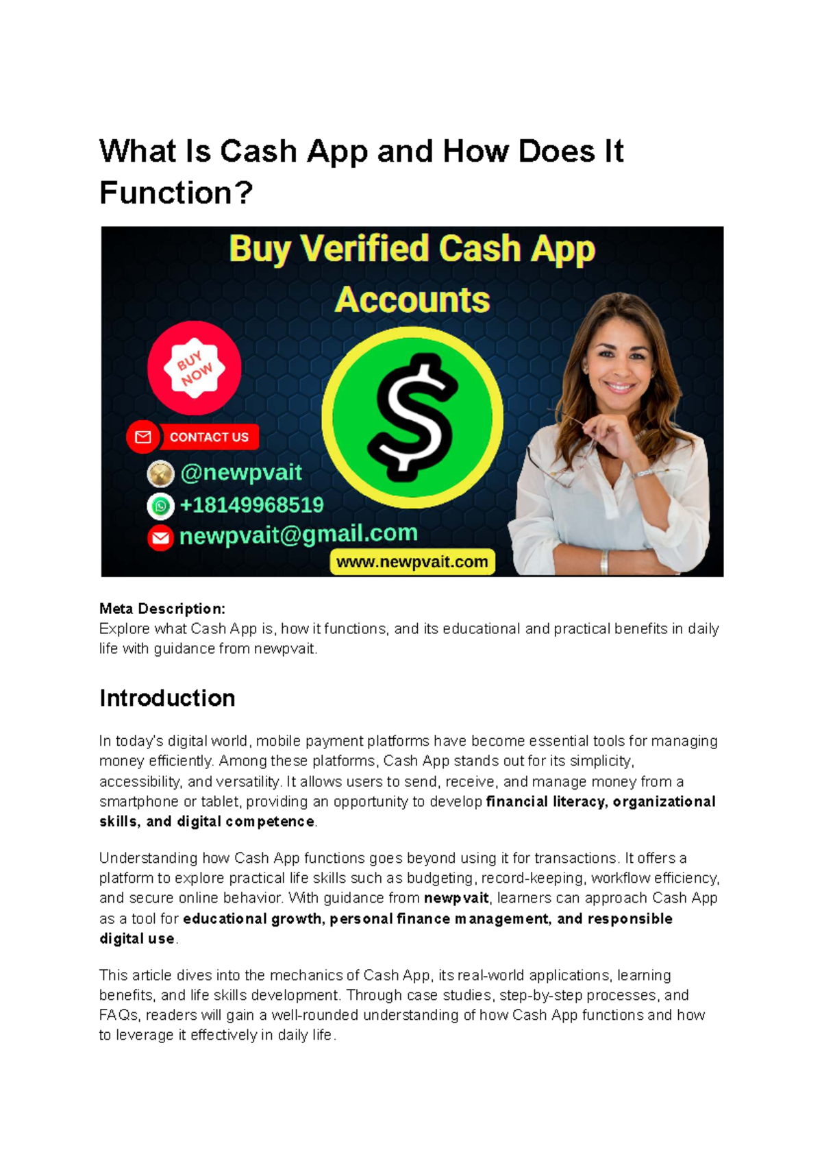 Understanding Cash App: Functions, Benefits, and Practical Use Cases ...