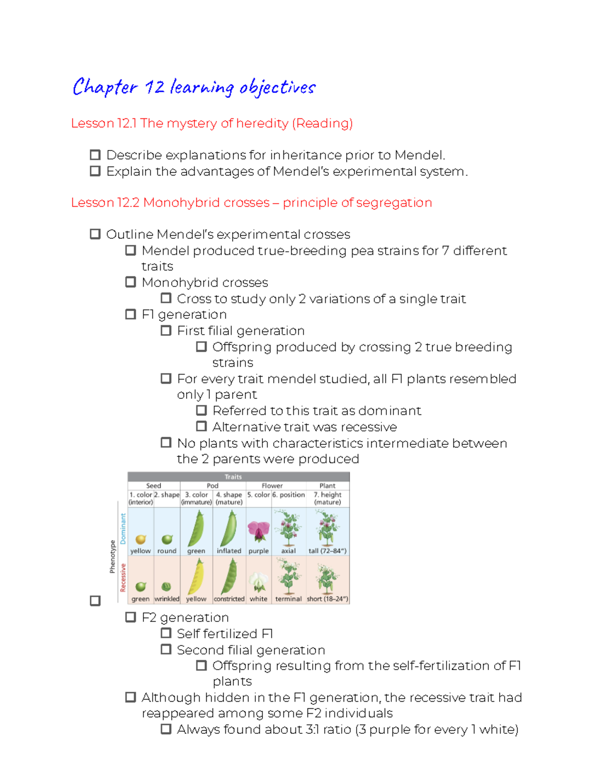 Chapter 12 learning objectives - Cha r 12 le n ob t e Lesson 12 The ...