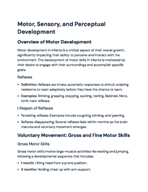 Motor, Sensory, and Perceptual Development: A Lifespan Perspective ...