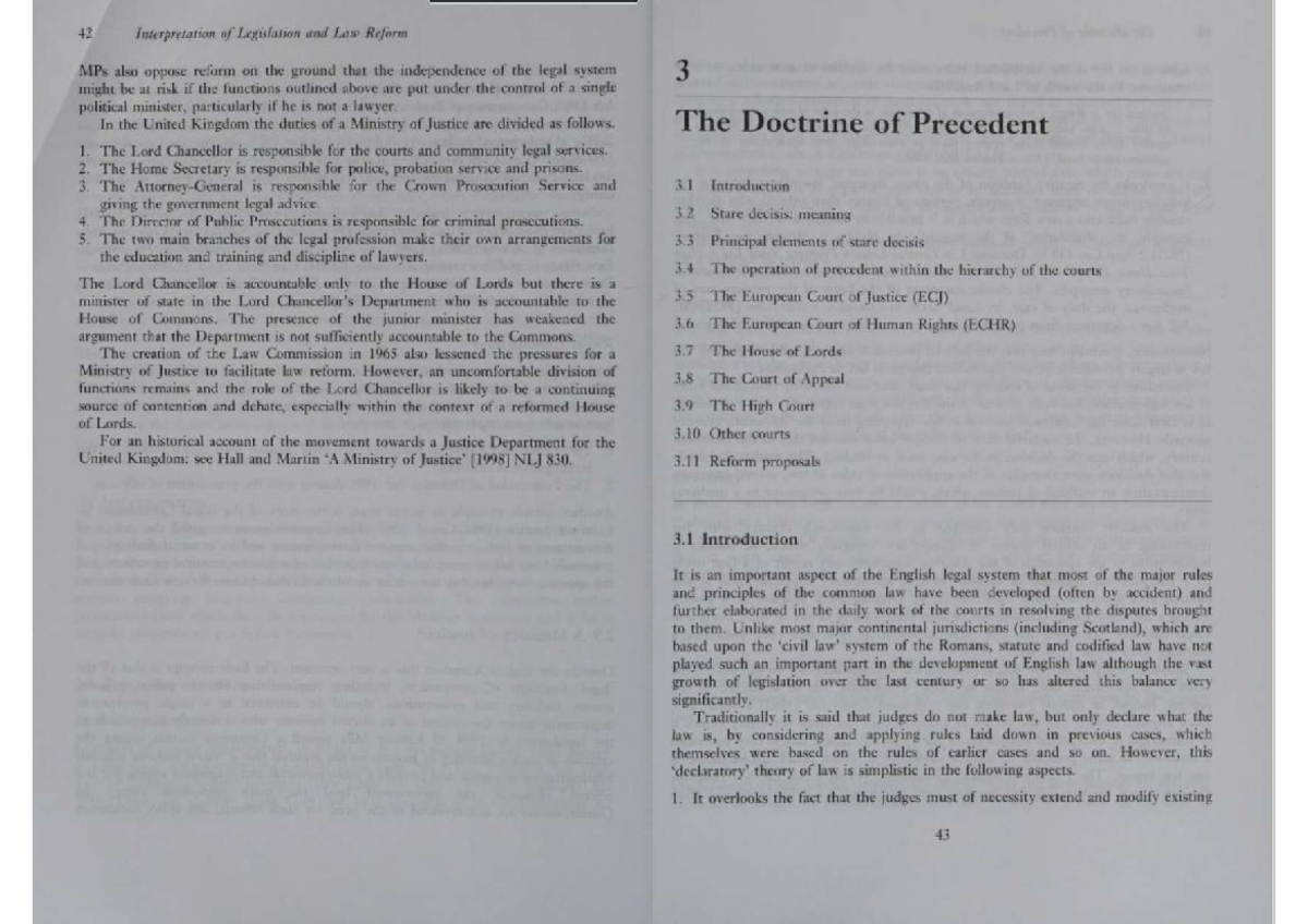 42 Interpretation of Legislation and Law Reform: The Doctrine of ...