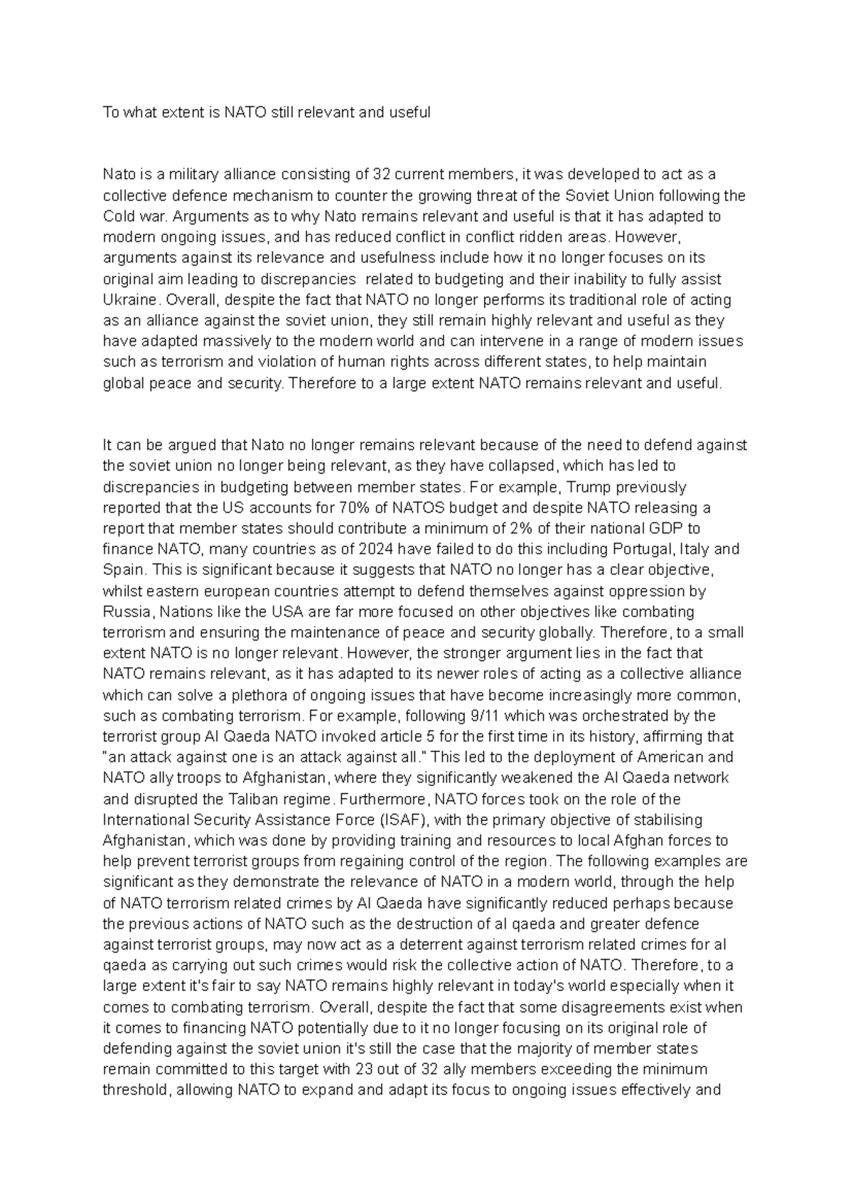 NATO Essay Question: Is NATO Still Relevant in Modern Geopolitics ...