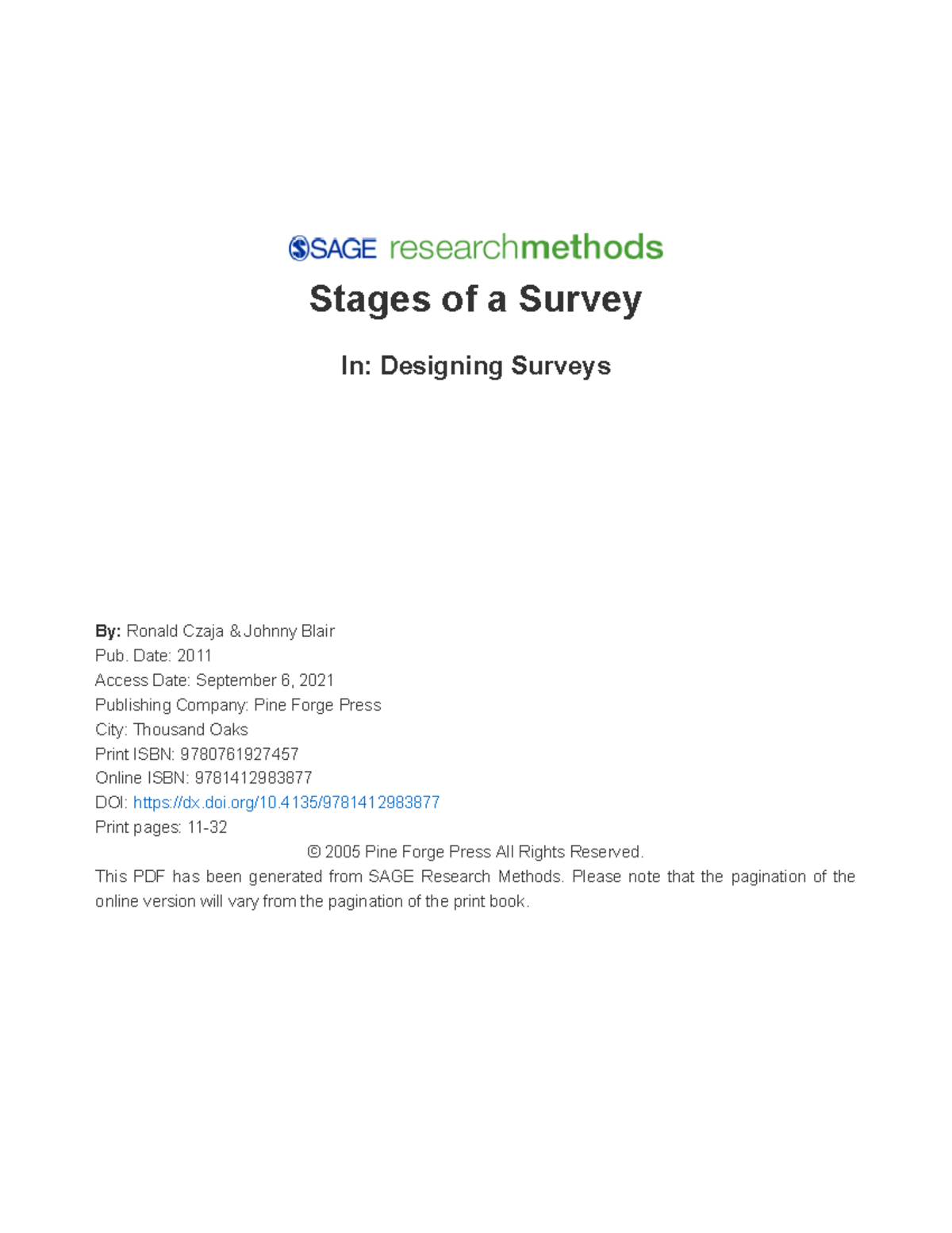 Designing Surveys: Key Stages and Considerations in Research ...