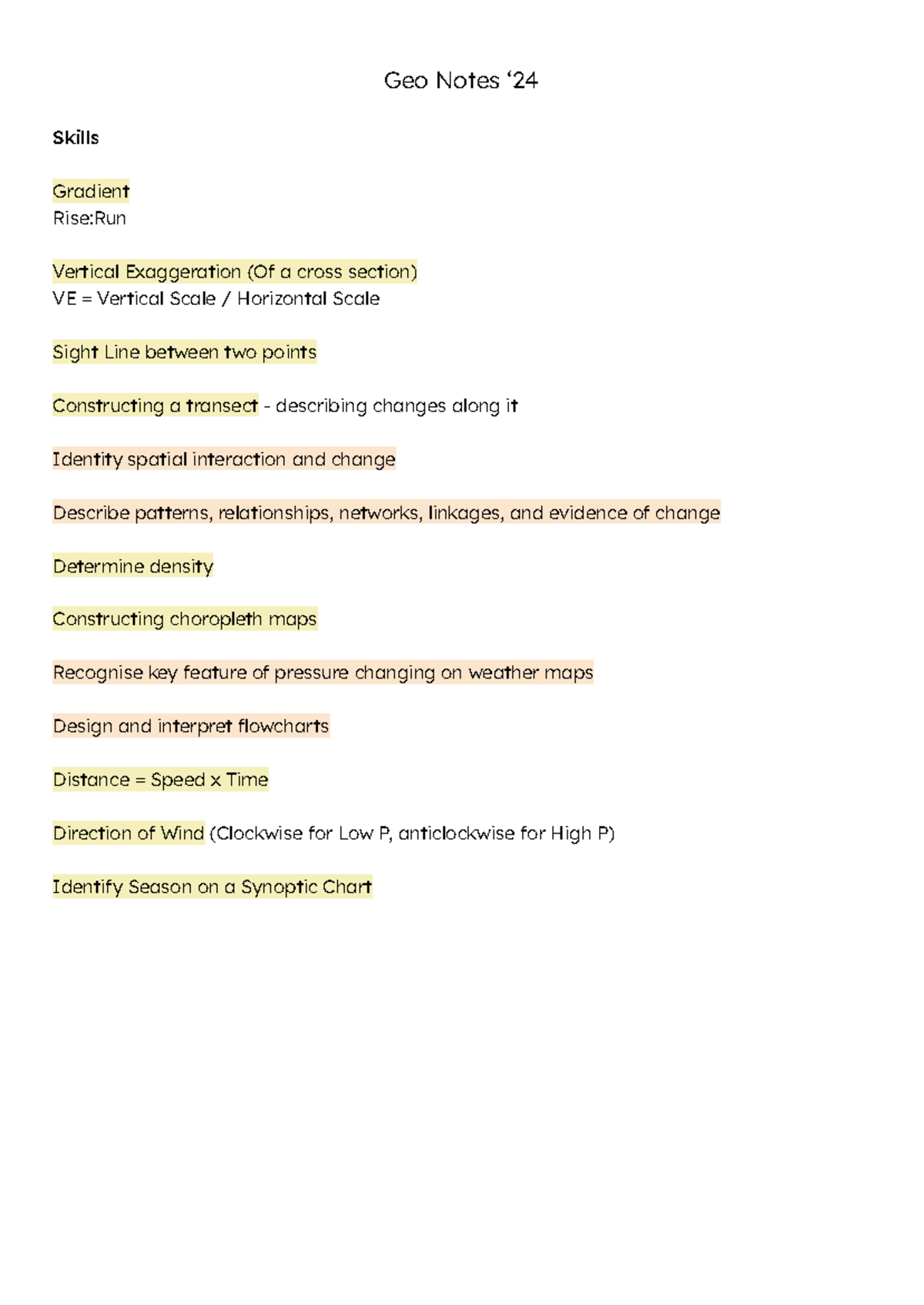 Ecosystems at Risk Notes '24 - Geo Notes ‘ Skills Gradient Rise:Run ...