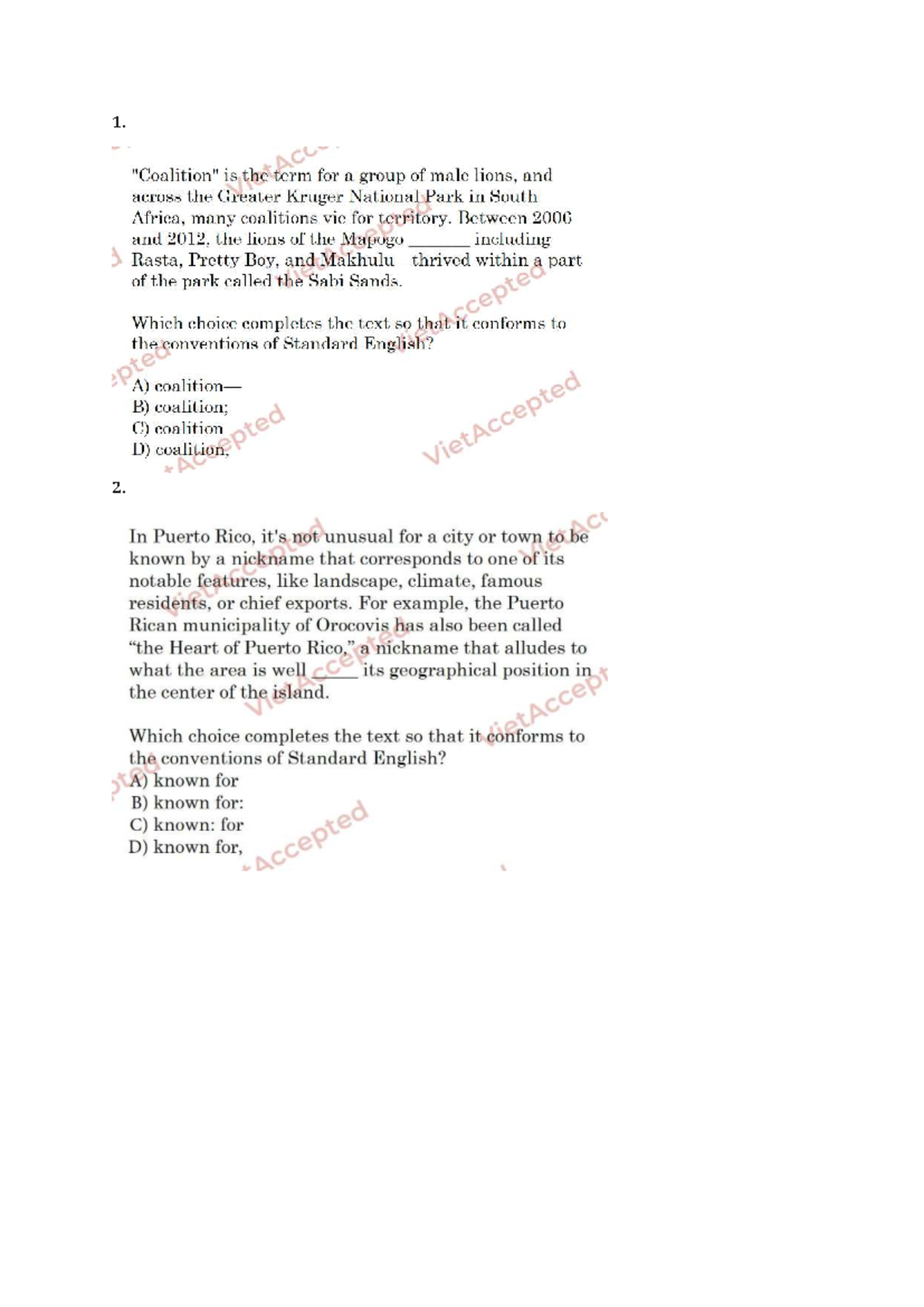 Writing Conventions 1 - English: Standard English Completion Exercises ...