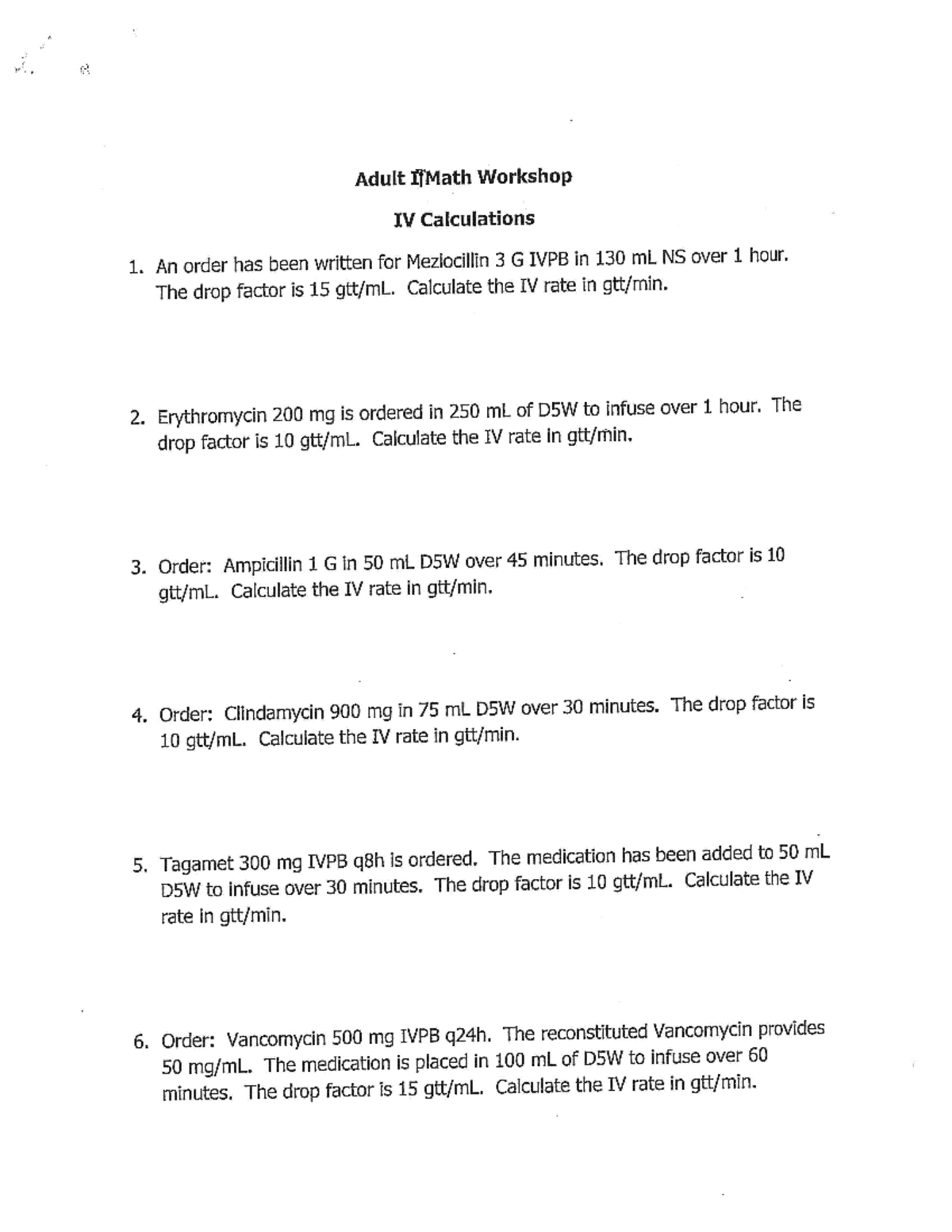 DSE3-Calc Worksheet-Int Adult - NSG 122 - Studocu