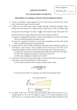 Physics Remedial Course for E. ESSLCE Examinees (4hrs/week) - Studocu
