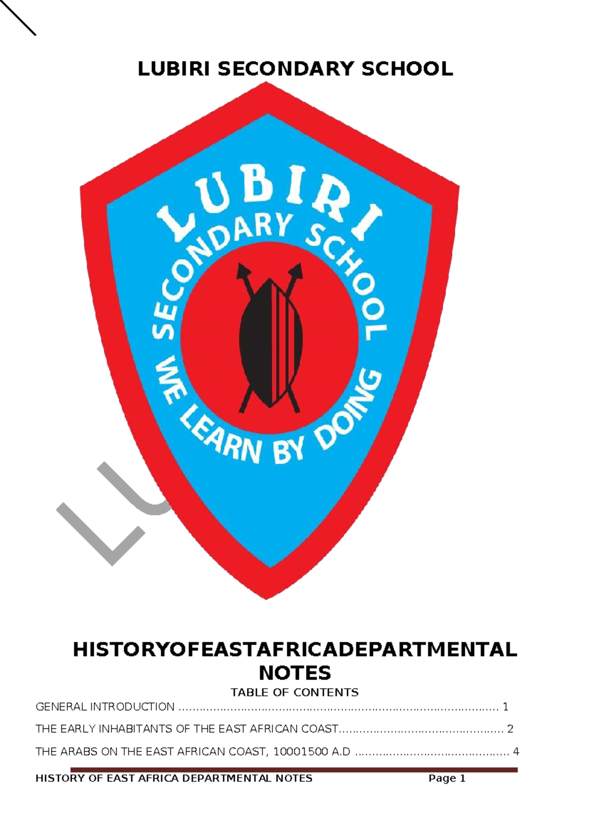 History of East Africa: Comprehensive Notes on Key Events and Cultures ...