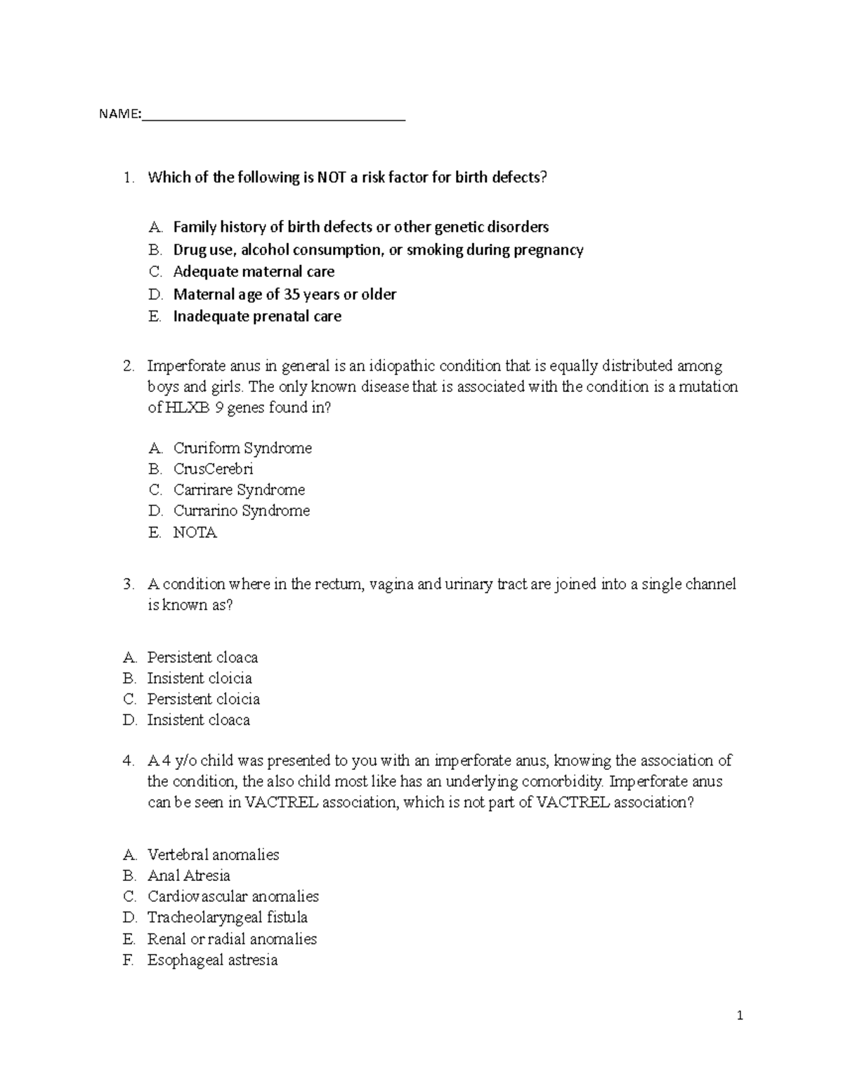 PT 301: Comprehensive Board Exam Reviewer for Pediatric Conditions ...