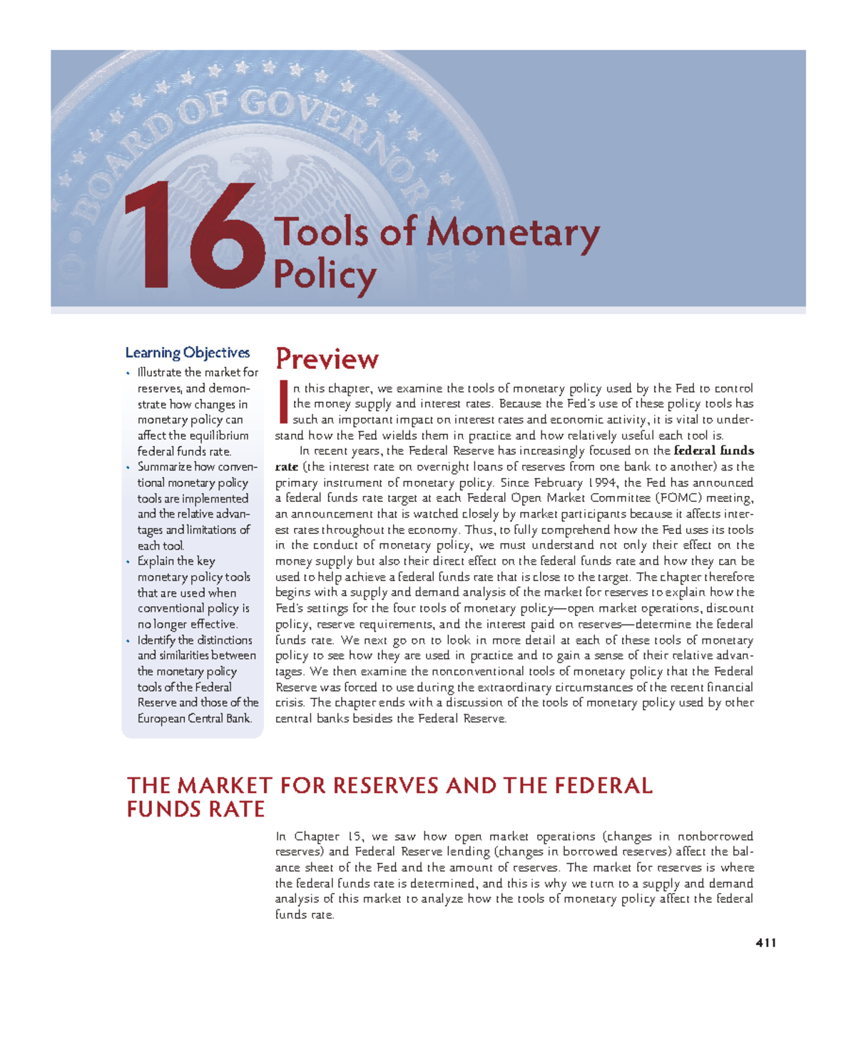 Ch 16 - Tools of Monetary Policy: Key Concepts and Applications - Studocu