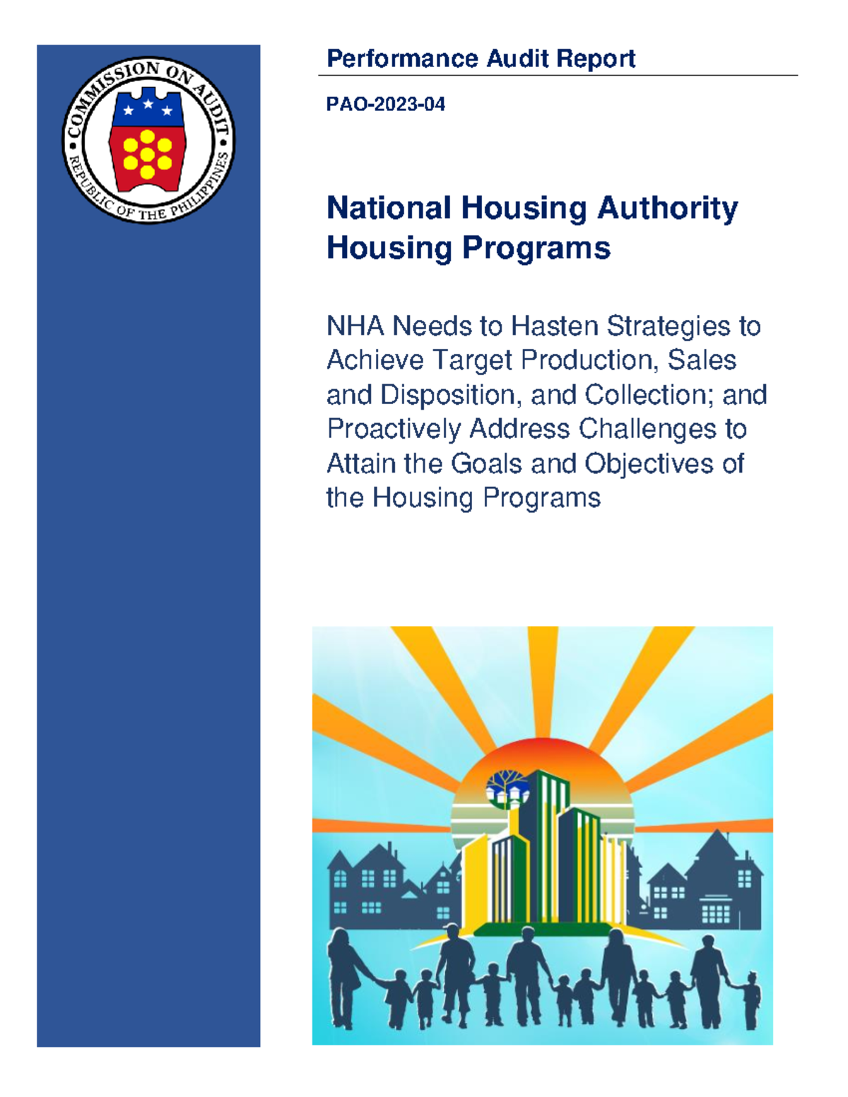 Performance Audit Report on NHA Housing Programs - PAO-2023-04 - Studocu