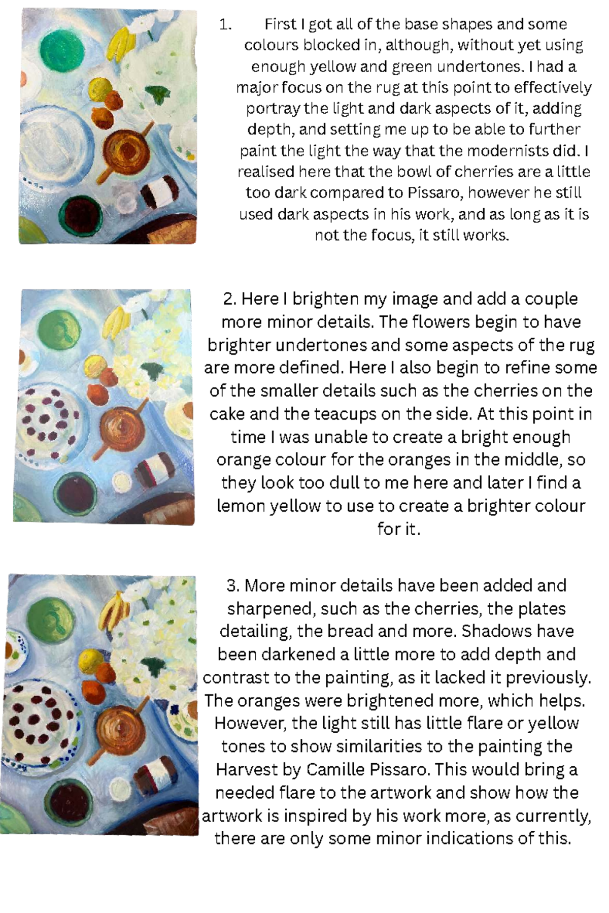 Visual Arts Diary: Term 3 Reflections & Techniques - Studocu