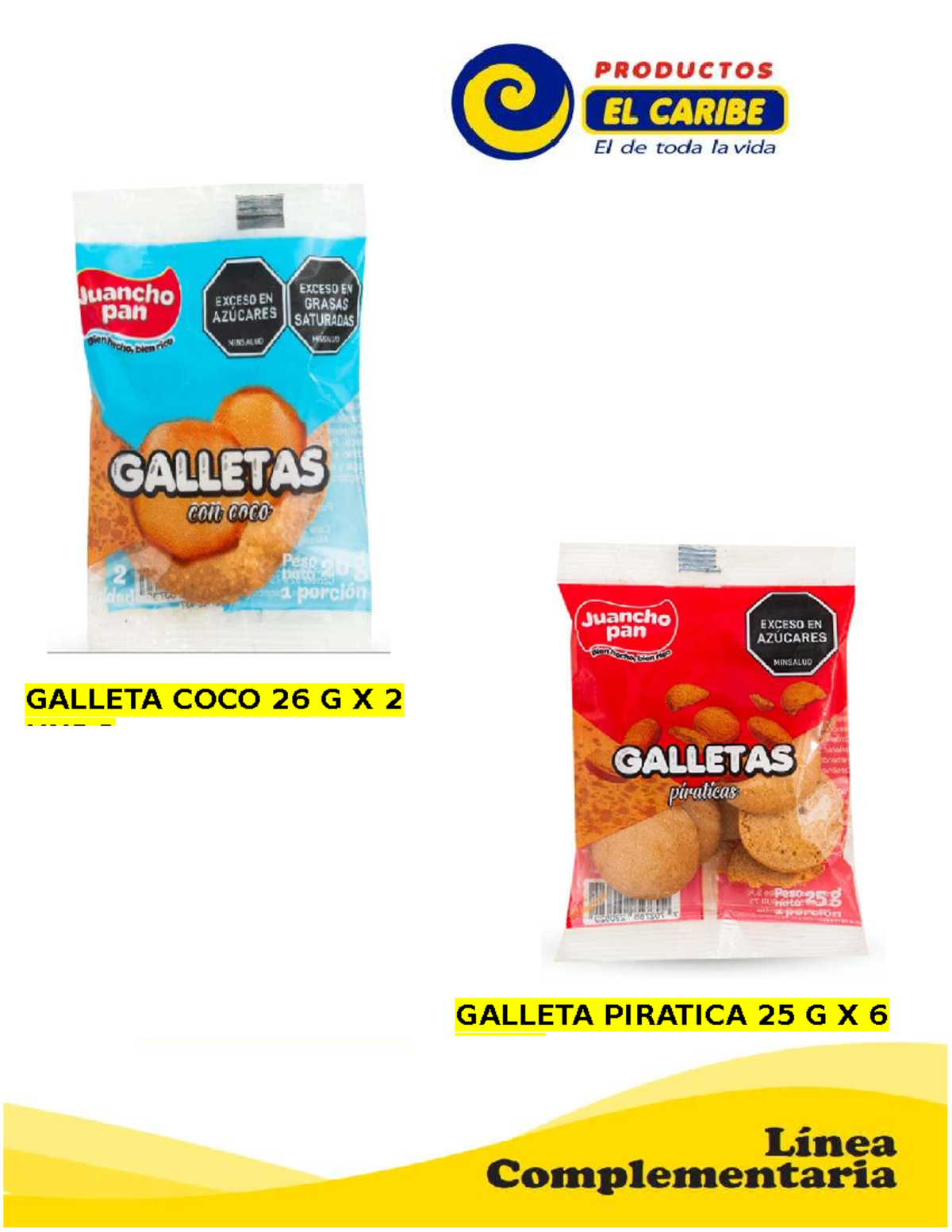 Linea Complementaria Caribe Catalogo - marketing - GALLETA COCO 26 G X ...