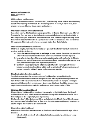 A level Sociology 9699 - INDEX Syllabus Content Unit: 3 The Family The ...