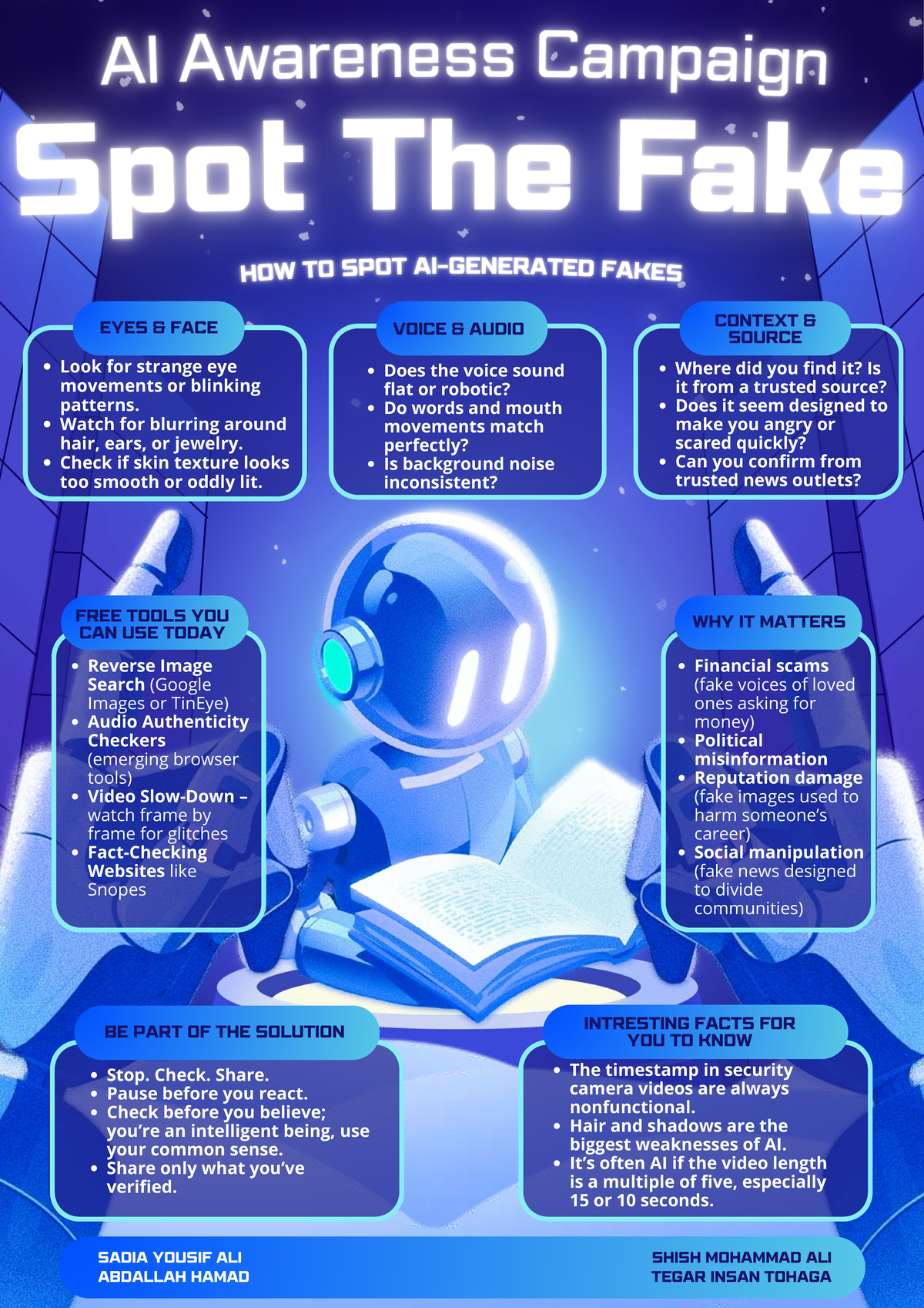 AI Awareness Campaign Poster: Spotting Misinformation & Scams - Studocu