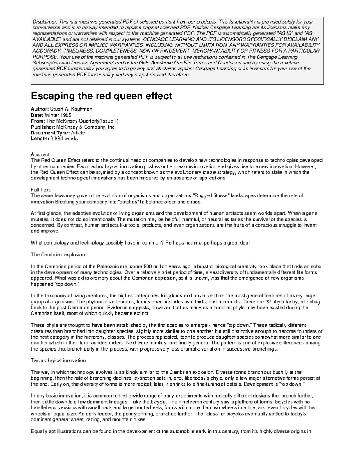 Escaping the Red Queen Effect: Insights from Evolutionary Strategies ...