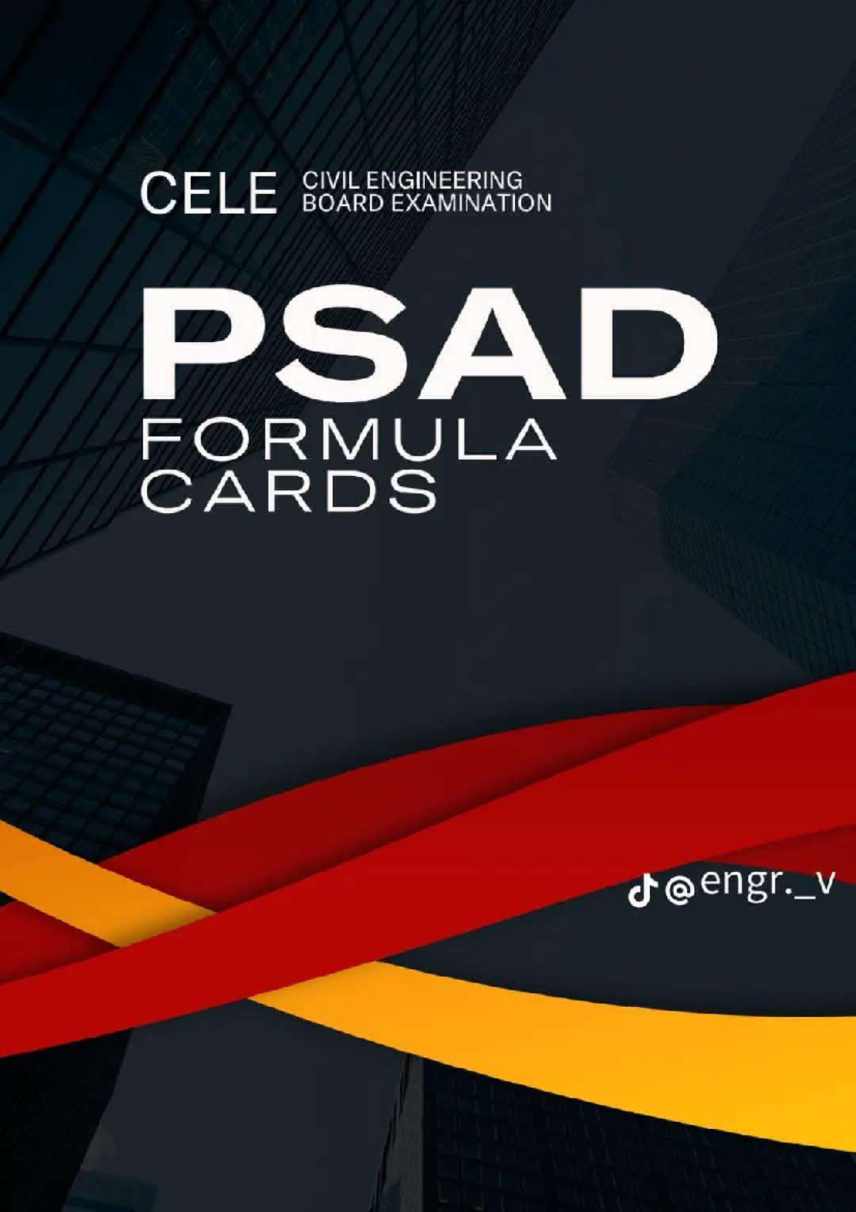 CELE CE Civil Engineering Board Exam PSAD Mechanics Formula Cards - Studocu